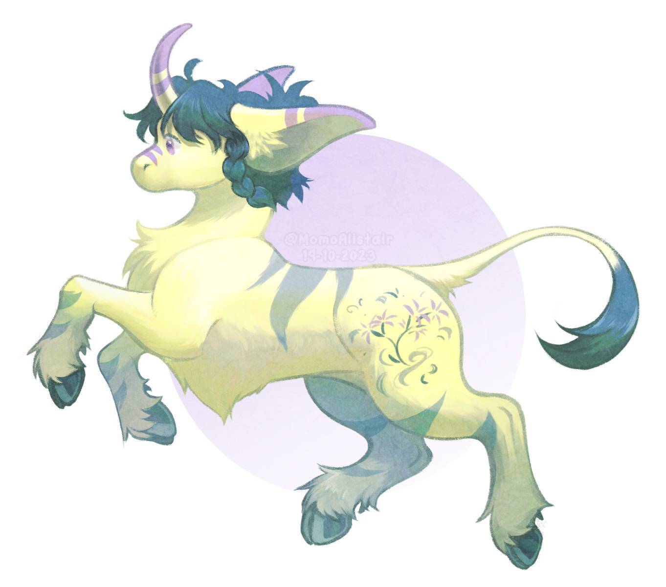 #3532751 - safe, artist:momoalistair, oc, oc only, classical unicorn, pony, unicorn, abstract ...