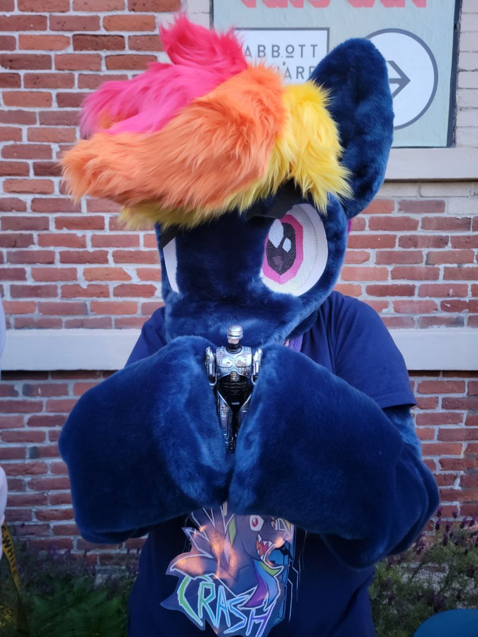 #3533042 - safe, artist:compylumpy, rainbow dash, g4, bust, fursuit ...