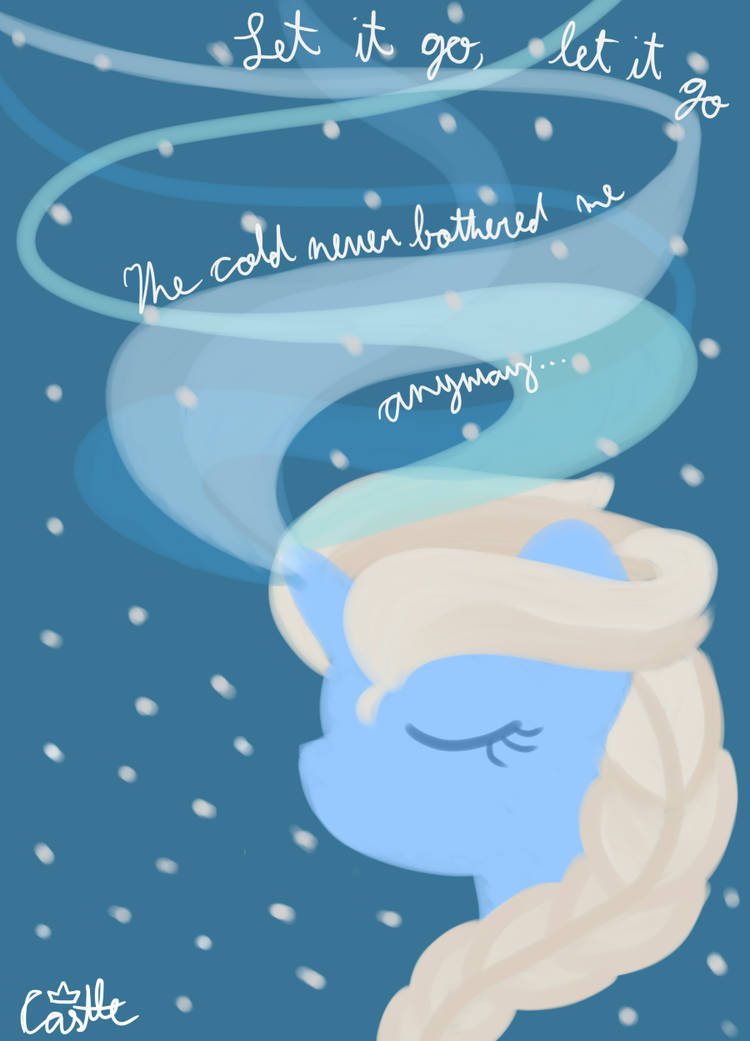 #3535191 - safe, artist:mtfc1029, pony, blue background, disney, elsa ...