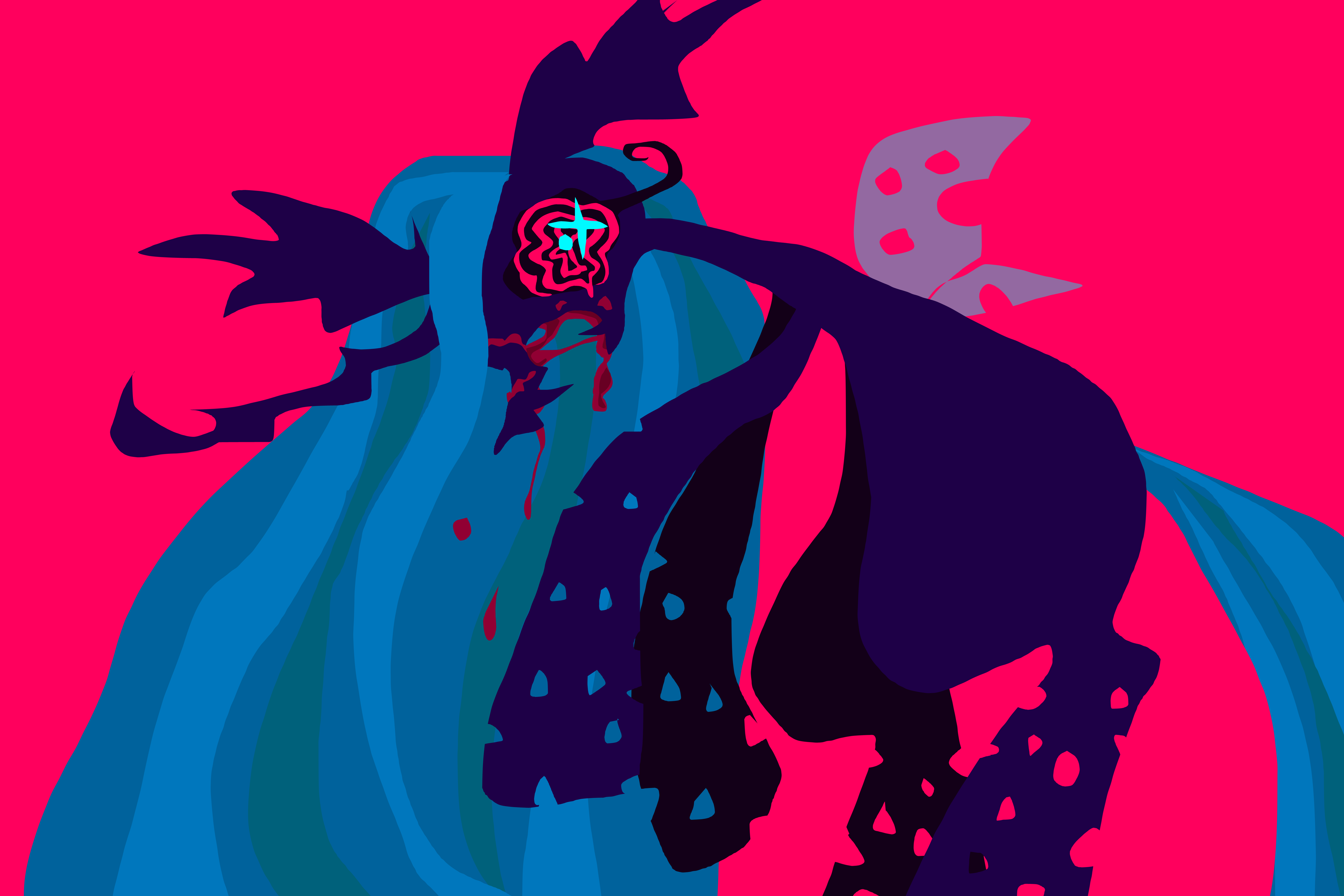 #3535441 - semi-grimdark, artist:larvaecandy, queen chrysalis ...