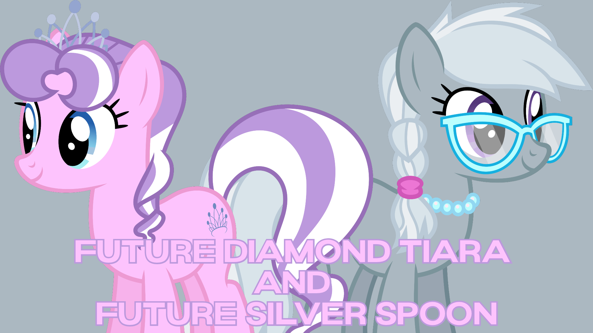 #3536133 - safe, artist:starryshineviolet, edit, editor:jaredking779, diamond tiara, silver ...