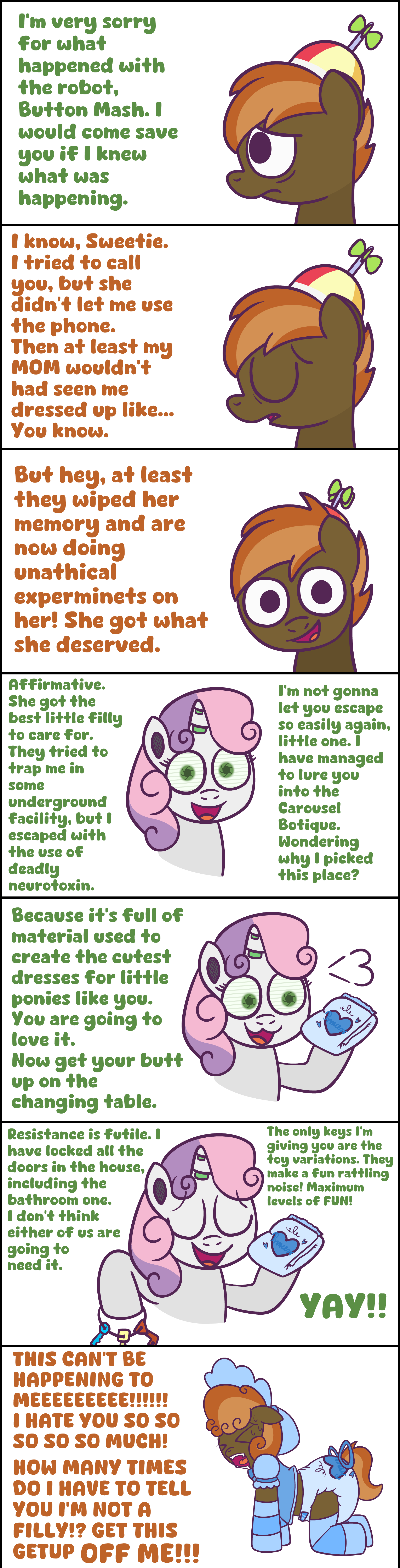 #3537476 - safe, artist:snowflakepone, button mash, sweetie belle ...