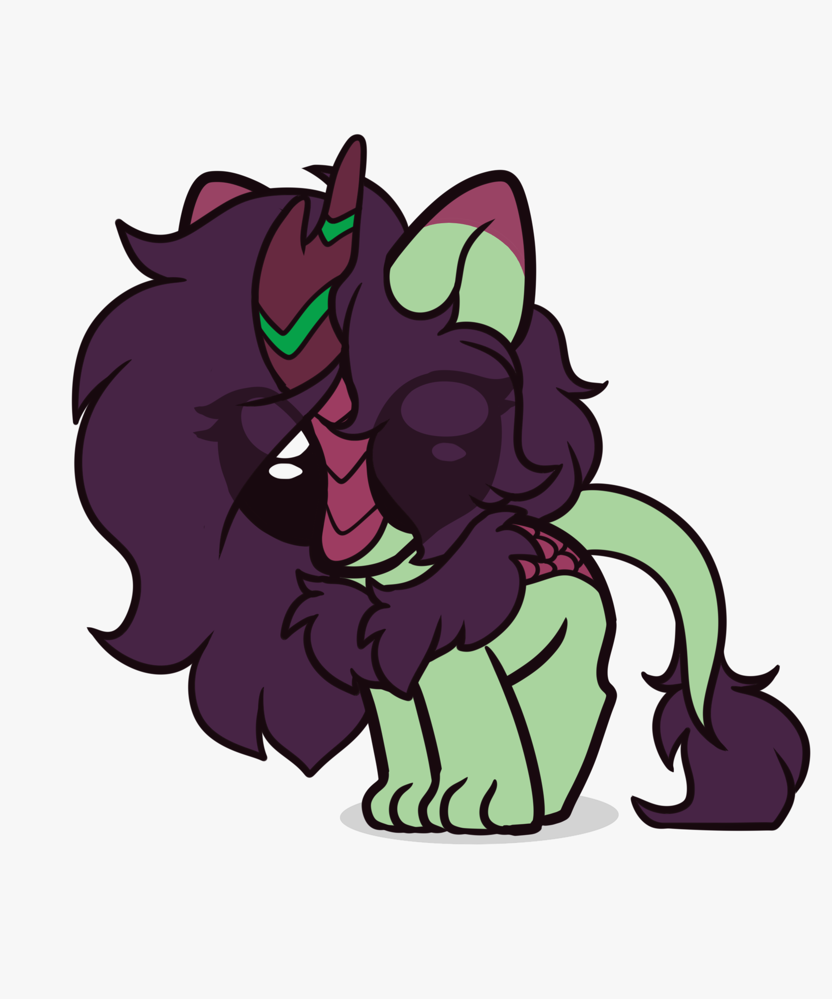 #3523027 - safe, artist:mariashek, oc, oc only, oc:inky mulberry, kirin ...