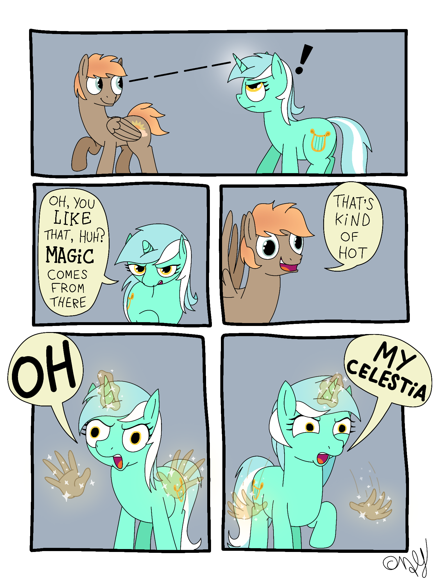 #3697189 - safe, artist:grafc0ndey, lyra heartstrings, pegasus, pony ...