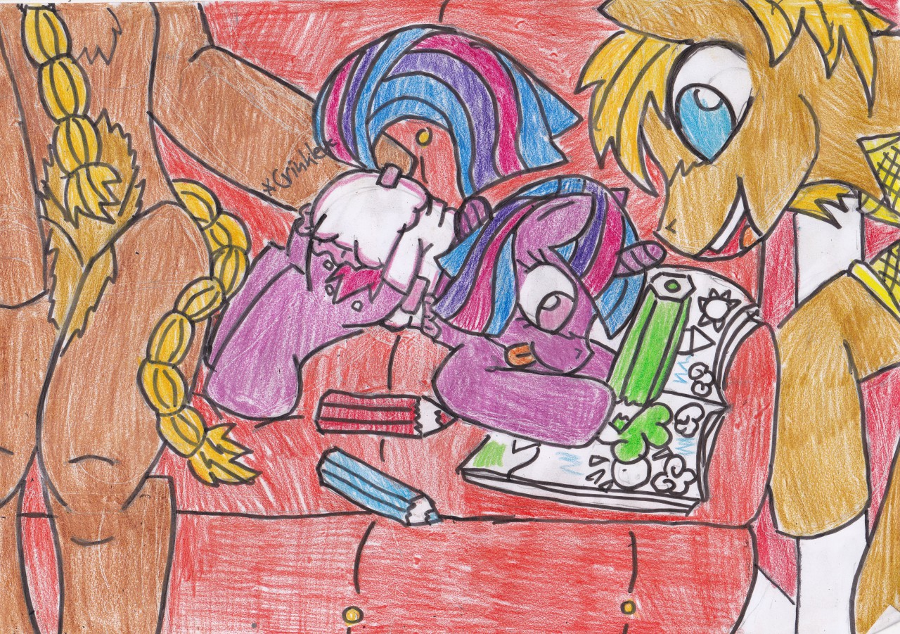 #3686514 - suggestive, artist:cuddlelamb, twilight sparkle, oc, oc:mr ...