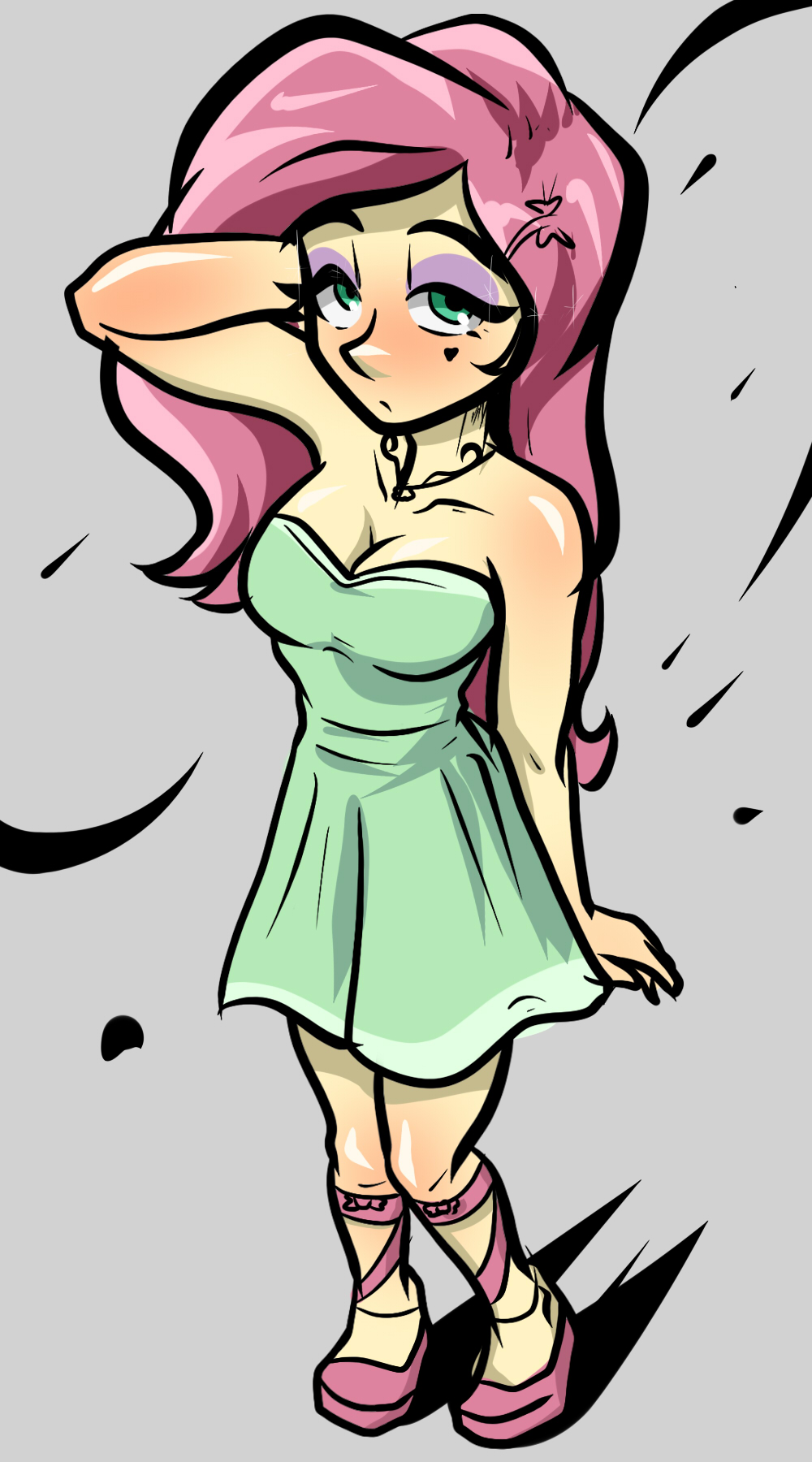 #3711517 - safe, artist:nolyanimeid, fluttershy, human, equestria girls ...