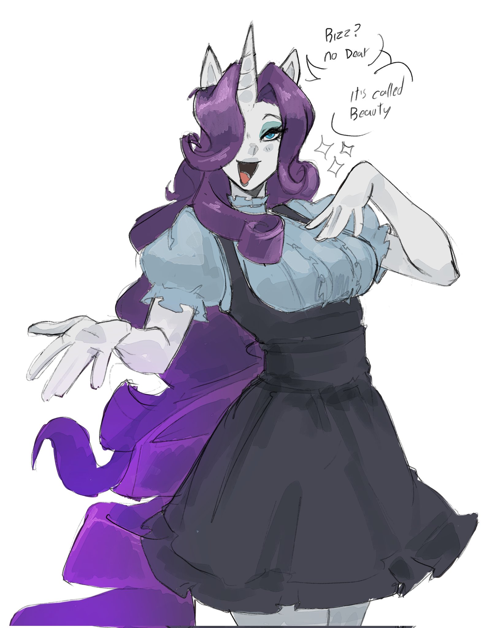 #3712149 - safe, artist:cupperthesecond, rarity, human, unicorn, g4 ...