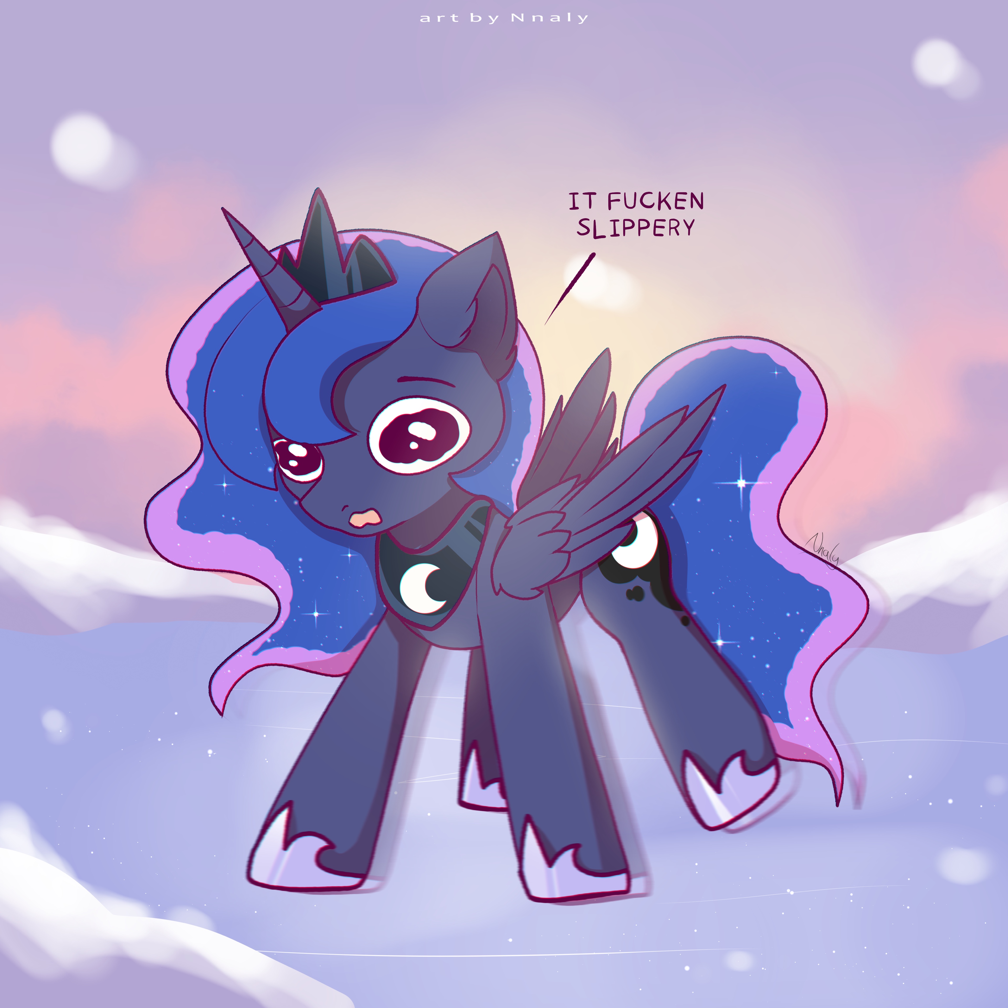 #3712728 - safe, artist:nnaly, princess luna, alicorn, pony, g4, female ...