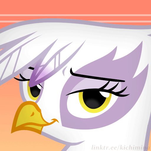 #3713774 - safe, artist:kichimina, gilda, griffon, g4, animated, beak ...