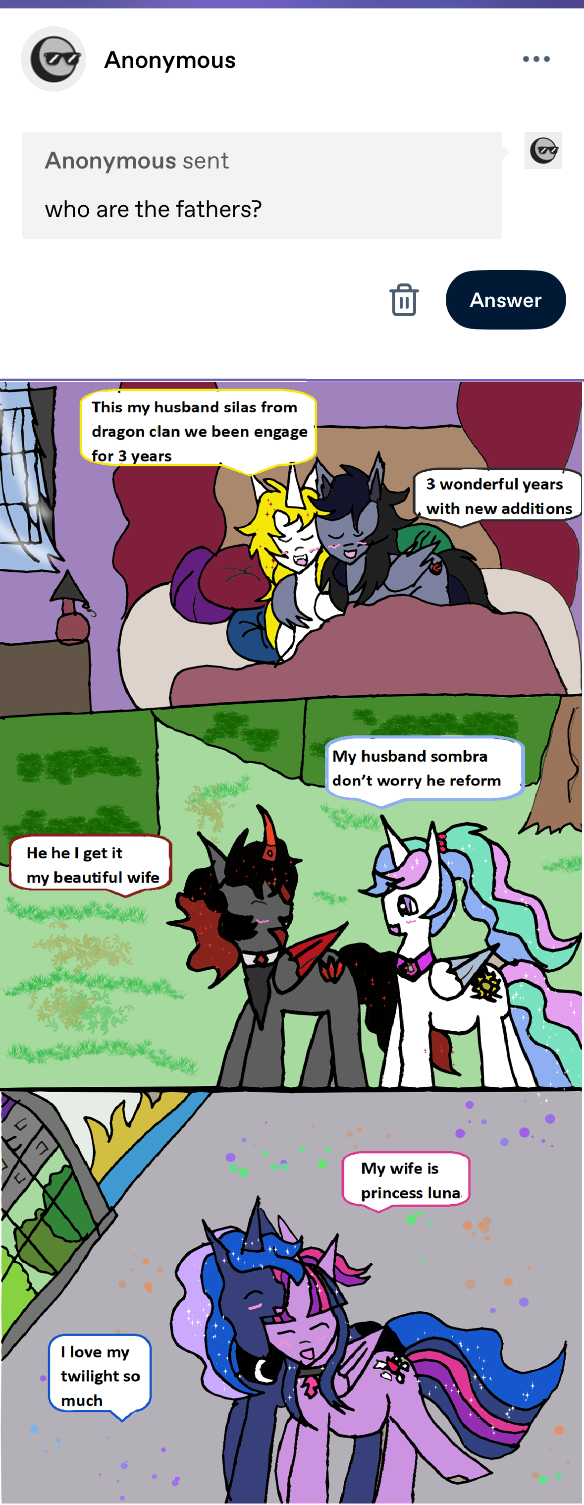 #3716422 - safe, artist:ask-luciavampire, king sombra, princess ...