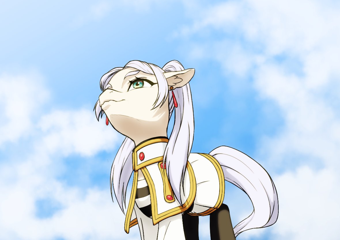 #3717050 - safe, artist:whitequartztheartist, pony, anime, clothes, ear ...