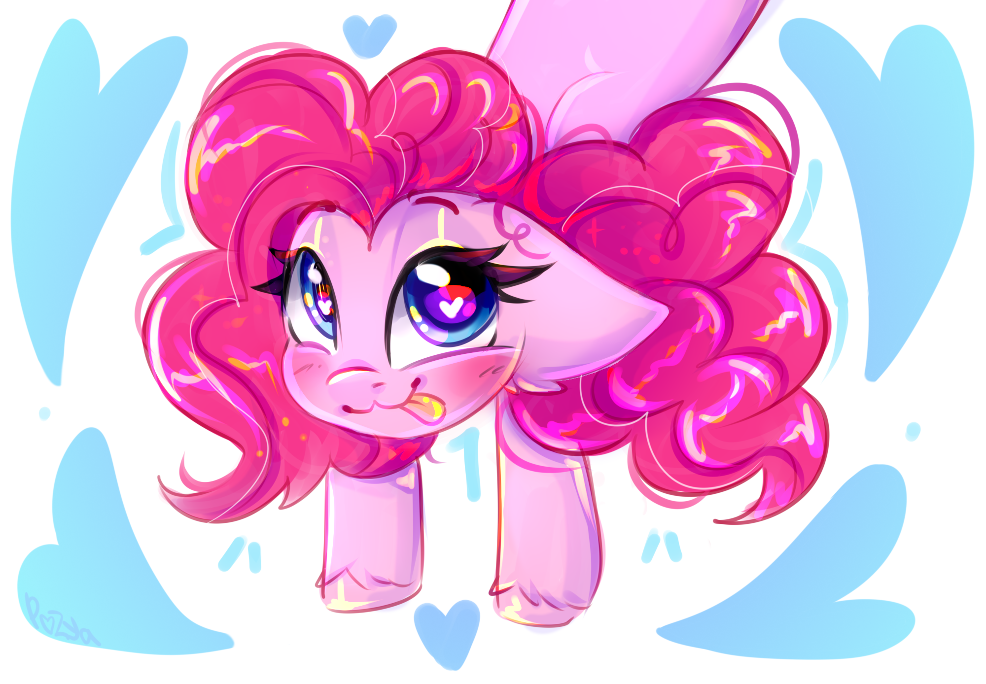 #3707981 - safe, artist:pozya1007, pinkie pie, earth pony, pony, g4, :p ...