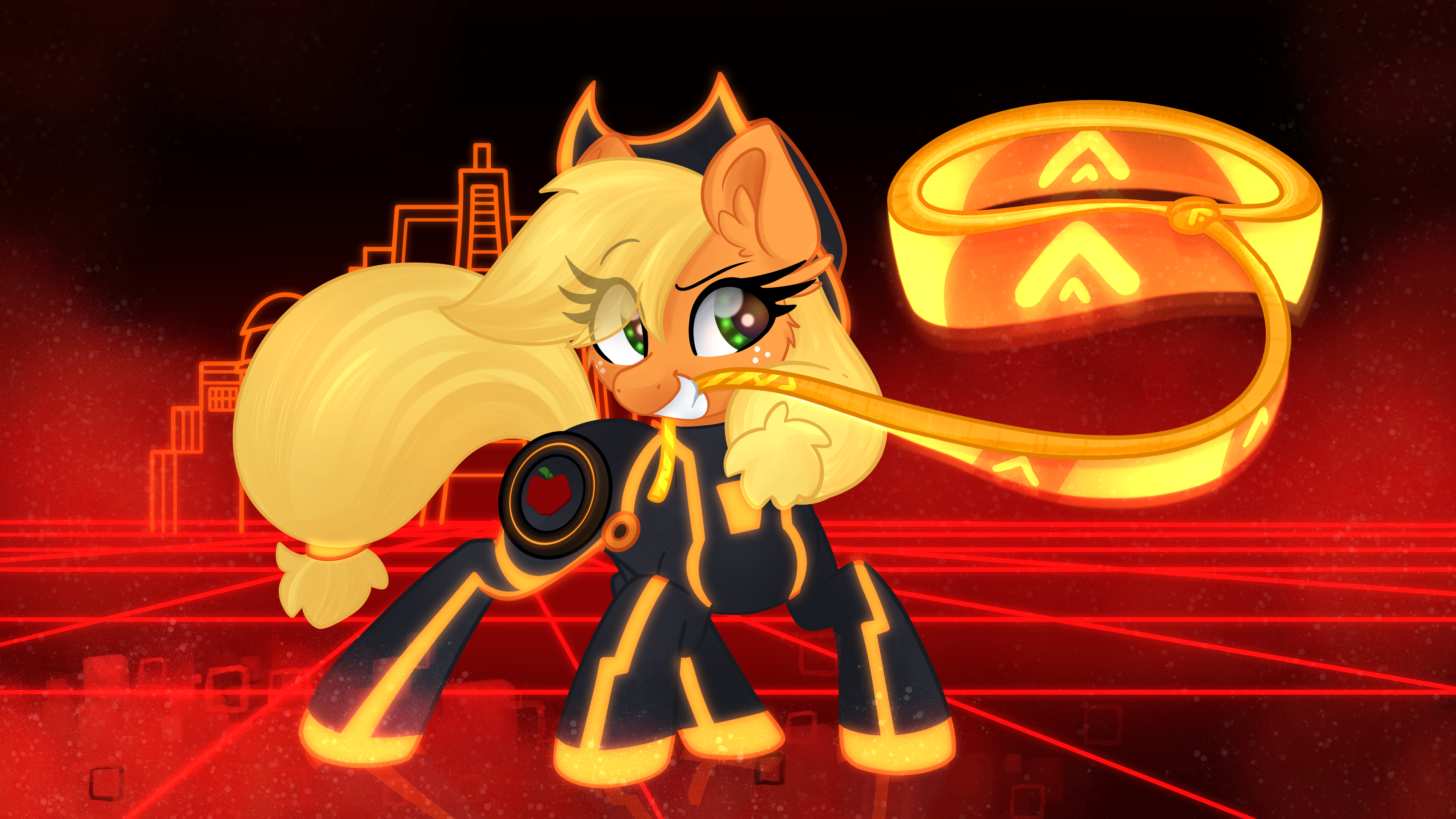 #3728352 - safe, artist:lbrcloud, applejack, earth pony, pony, g4, 4k ...
