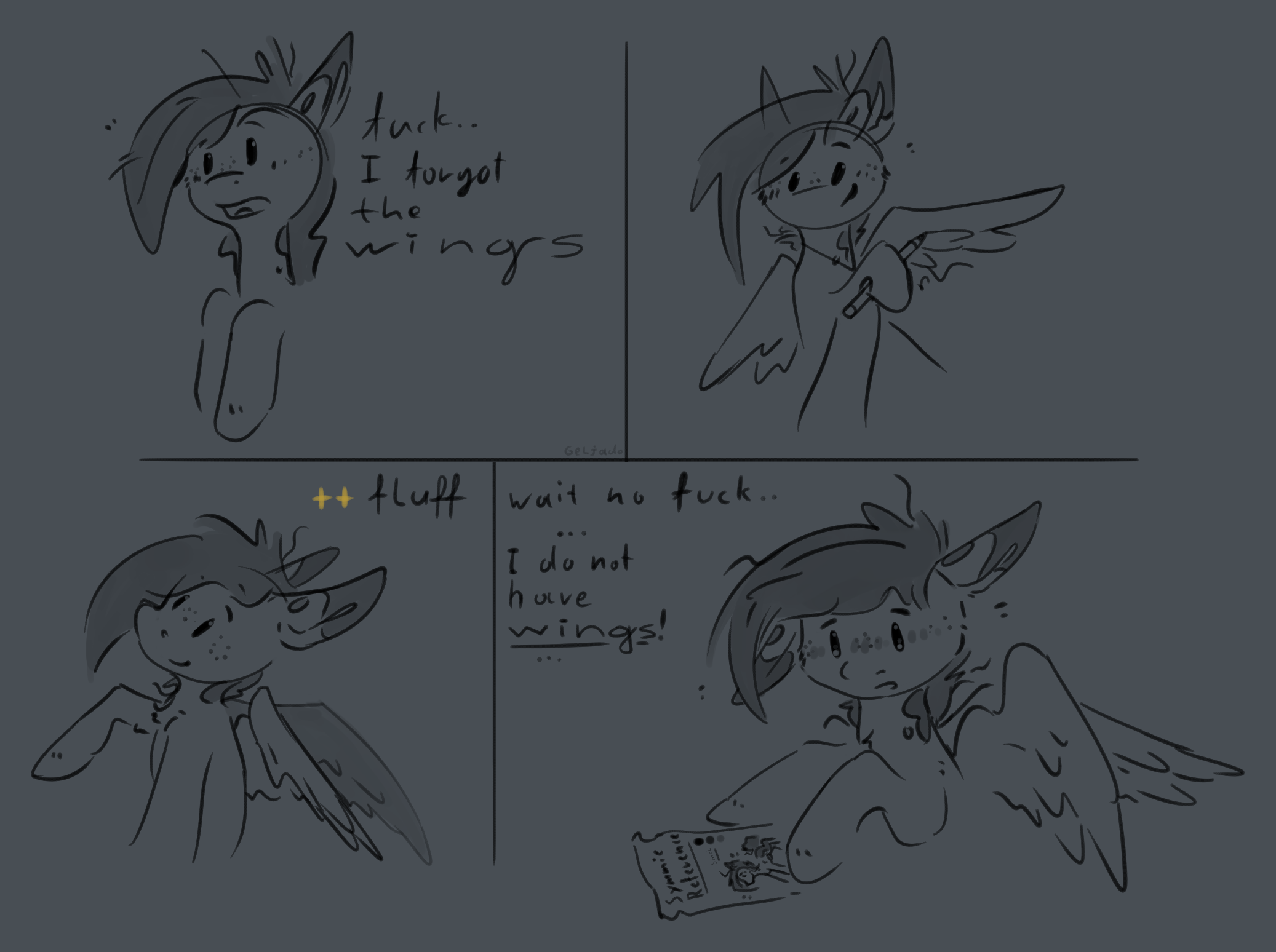 #3737209 - safe, artist:geljado, oc, oc only, oc:broken symmetry, earth ...