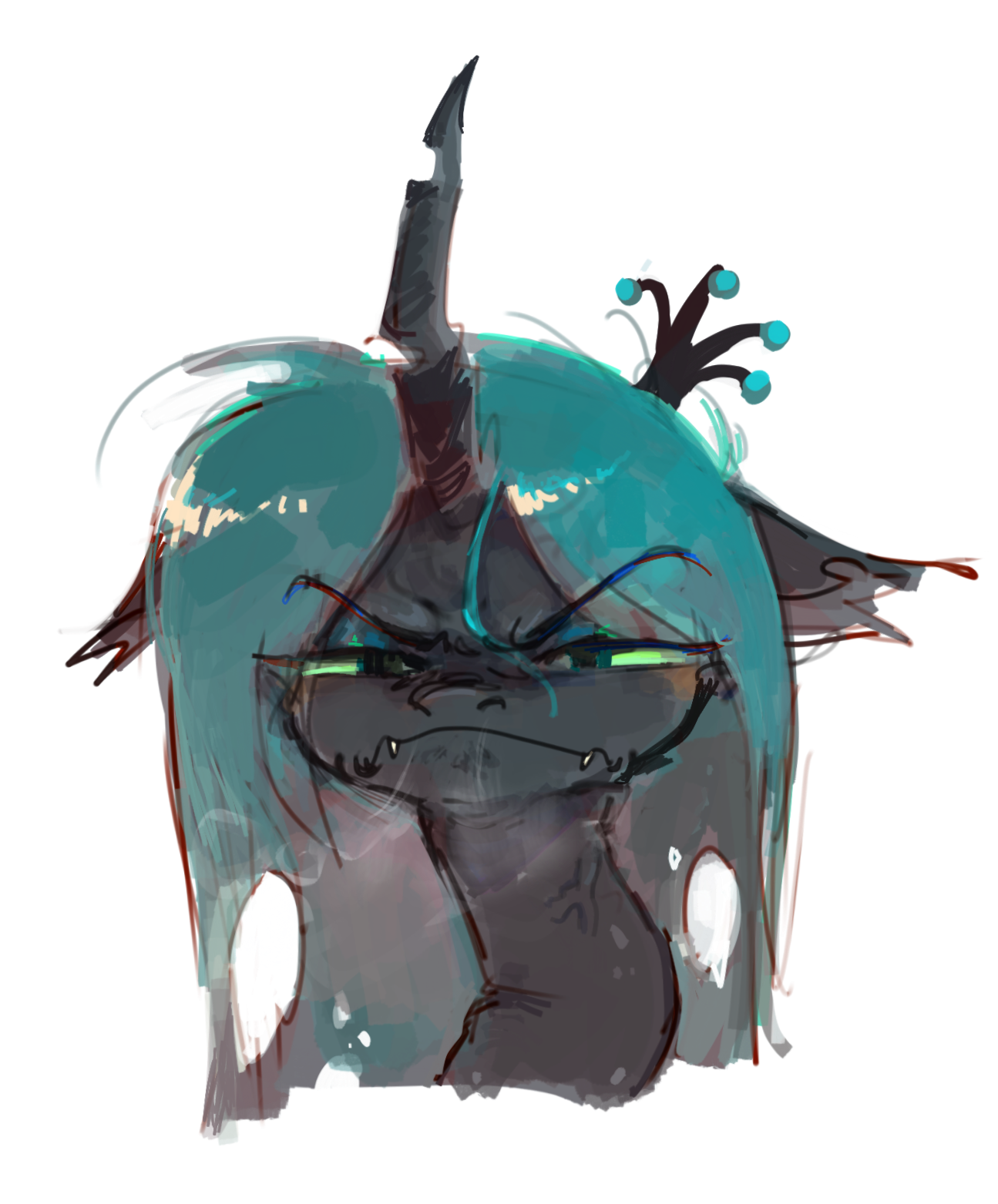 #3737762 - safe, artist:unclechai, queen chrysalis, changeling ...