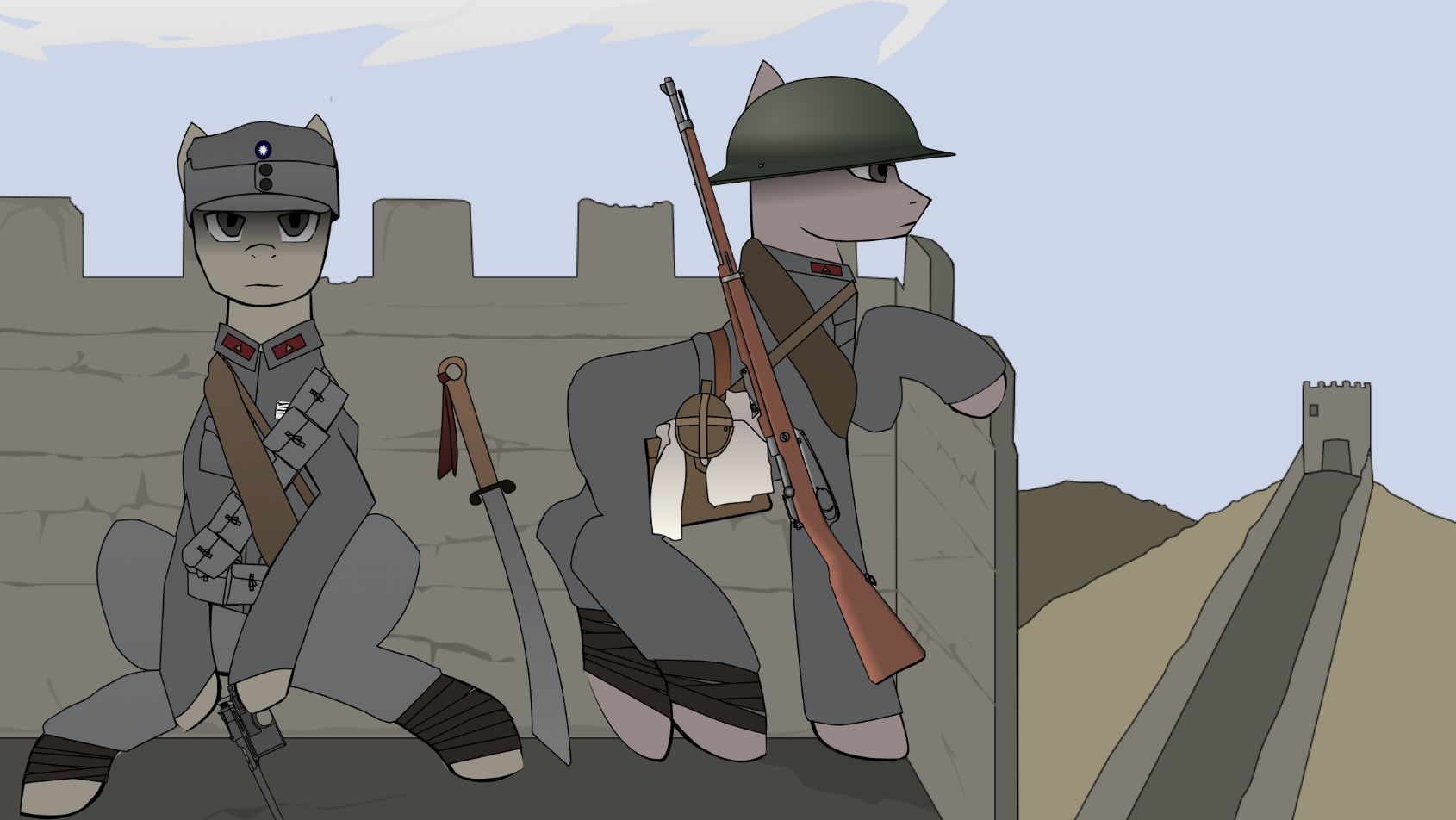 #3724703 - safe, artist:invasion, earth pony, pony, chinese, clothes ...