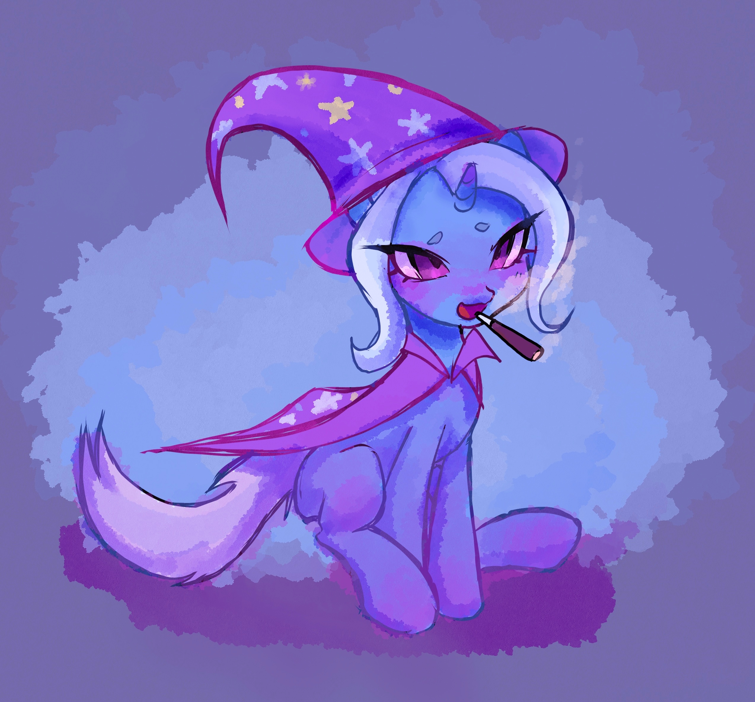 #3725142 - safe, artist:ponyslumbers, trixie, pony, unicorn, g4, cape ...