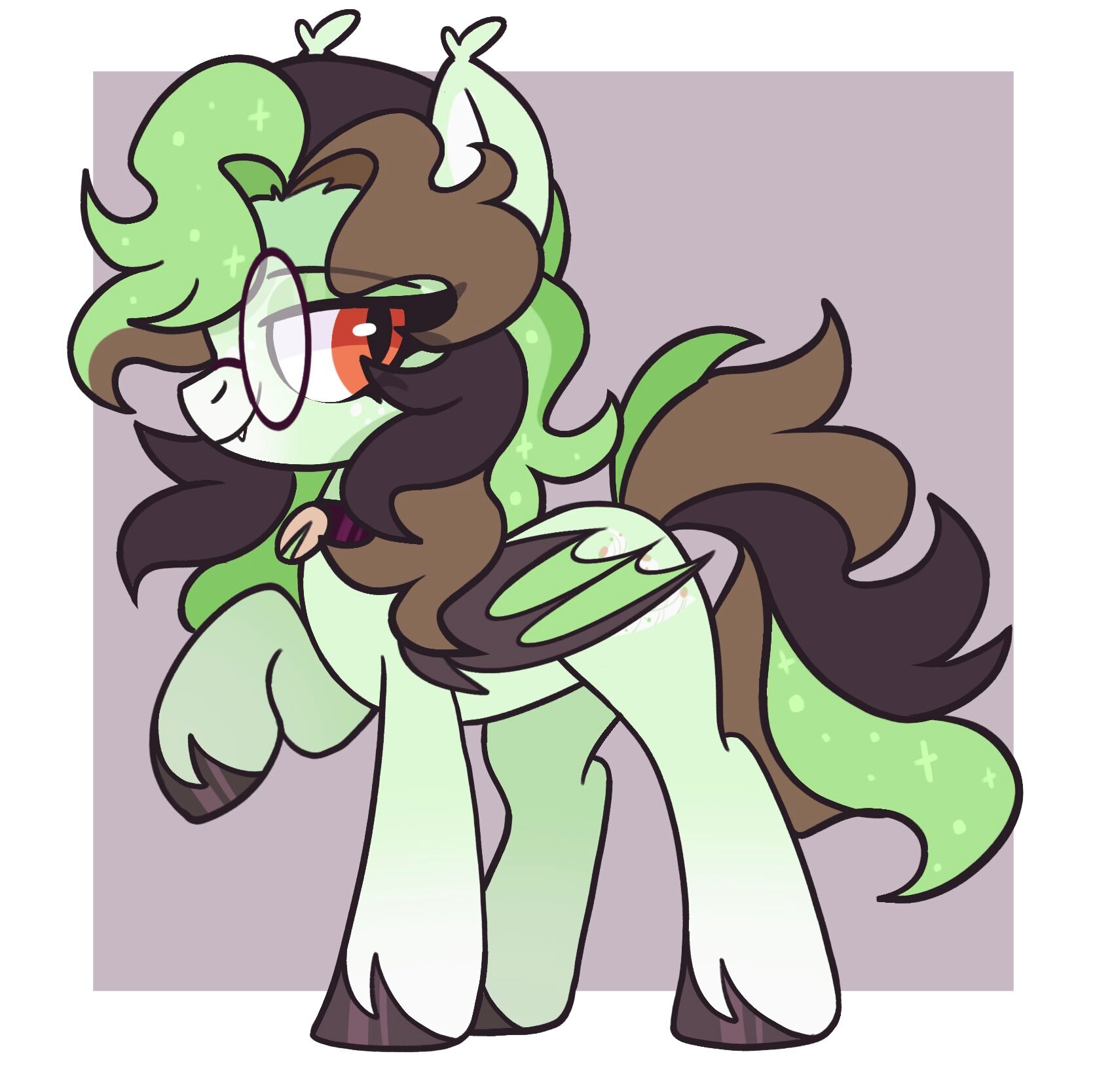 #3539770 - safe, artist:cinnamontee, oc, oc only, oc:pistachio swirl, bat pony, pony, female ...