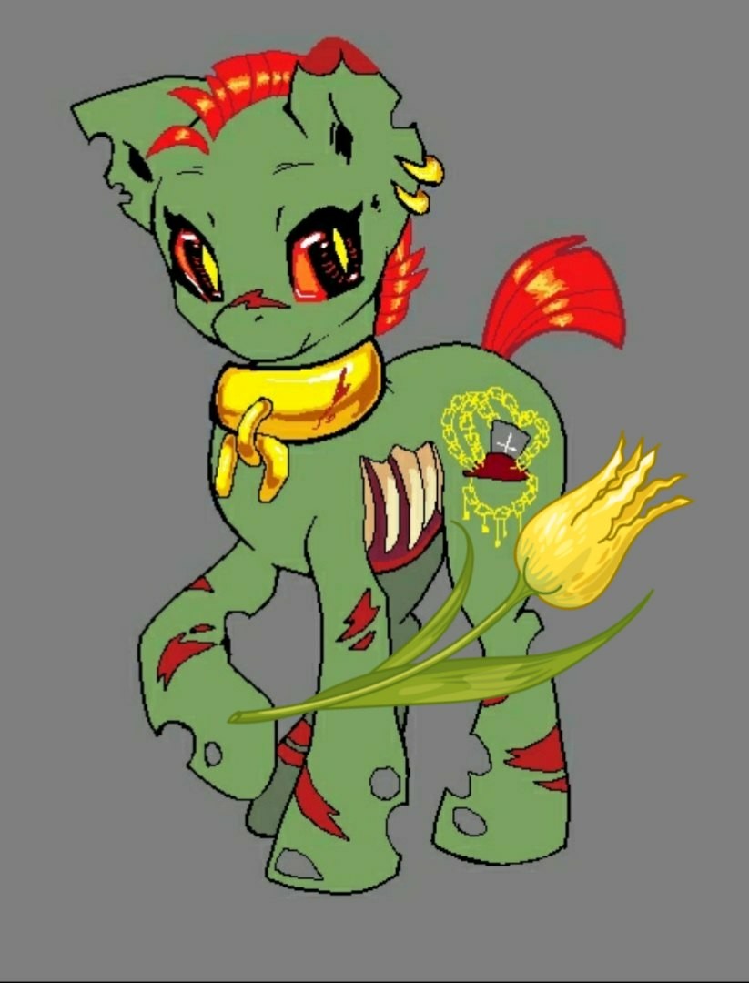 #3539812 - semi-grimdark, artist:theglitchberserk, oc, oc only, pony, undead, zombie, zombie ...