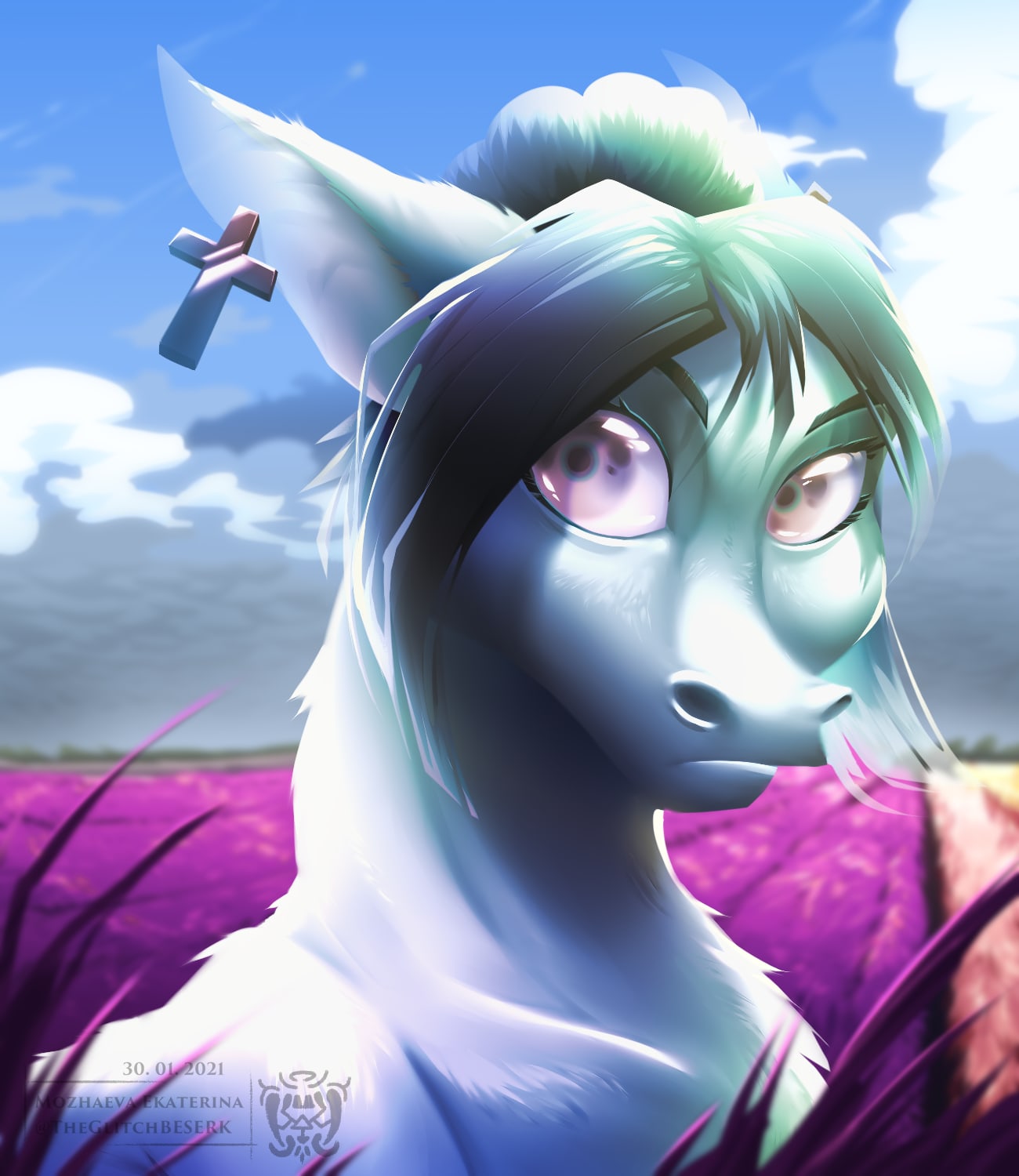 #3539844 - safe, artist:theglitchberserk, oc, oc only, earth pony, pony ...