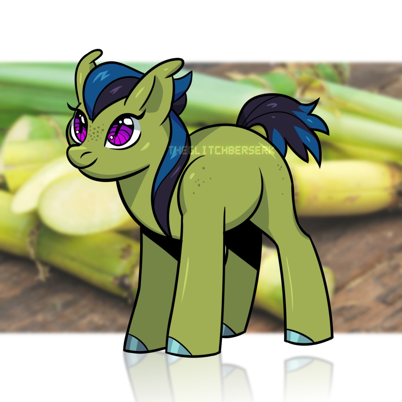 #3539861 - safe, artist:theglitchberserk, oc, oc only, earth pony, pony, female, mare, slit ...