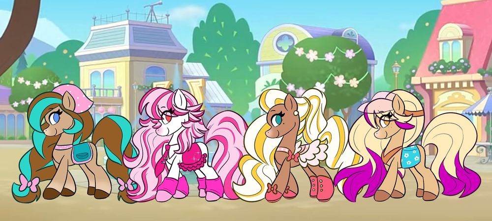 #3539939 - safe, artist:malcat, horse, bailey (wild manes), bandana ...