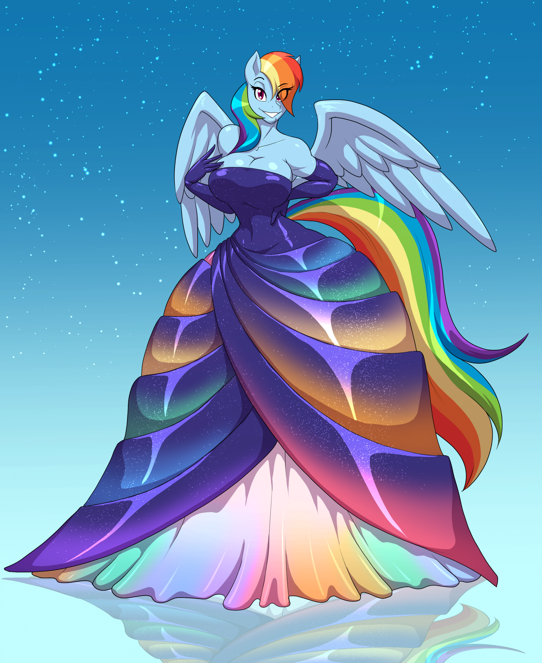 #3540191 - suggestive, artist:toughset, rainbow dash, pegasus, anthro ...