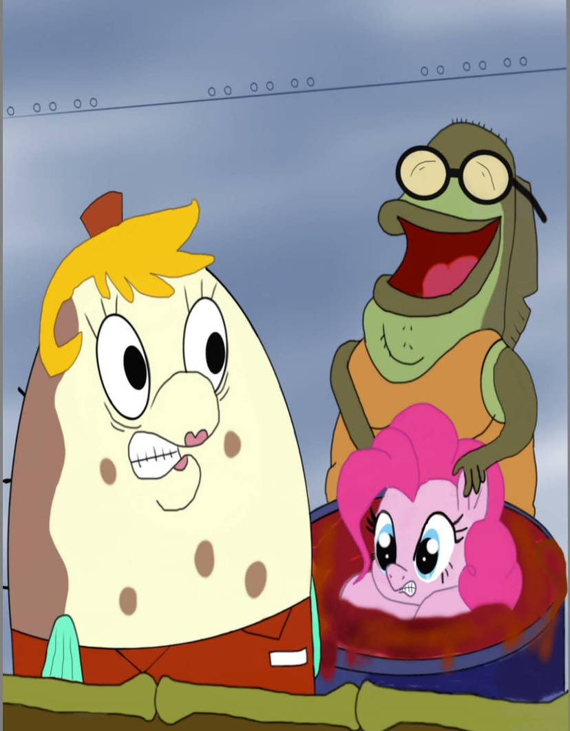 #3545483 - safe, artist:bubblebasspicklerick, pinkie pie, bass (fish ...