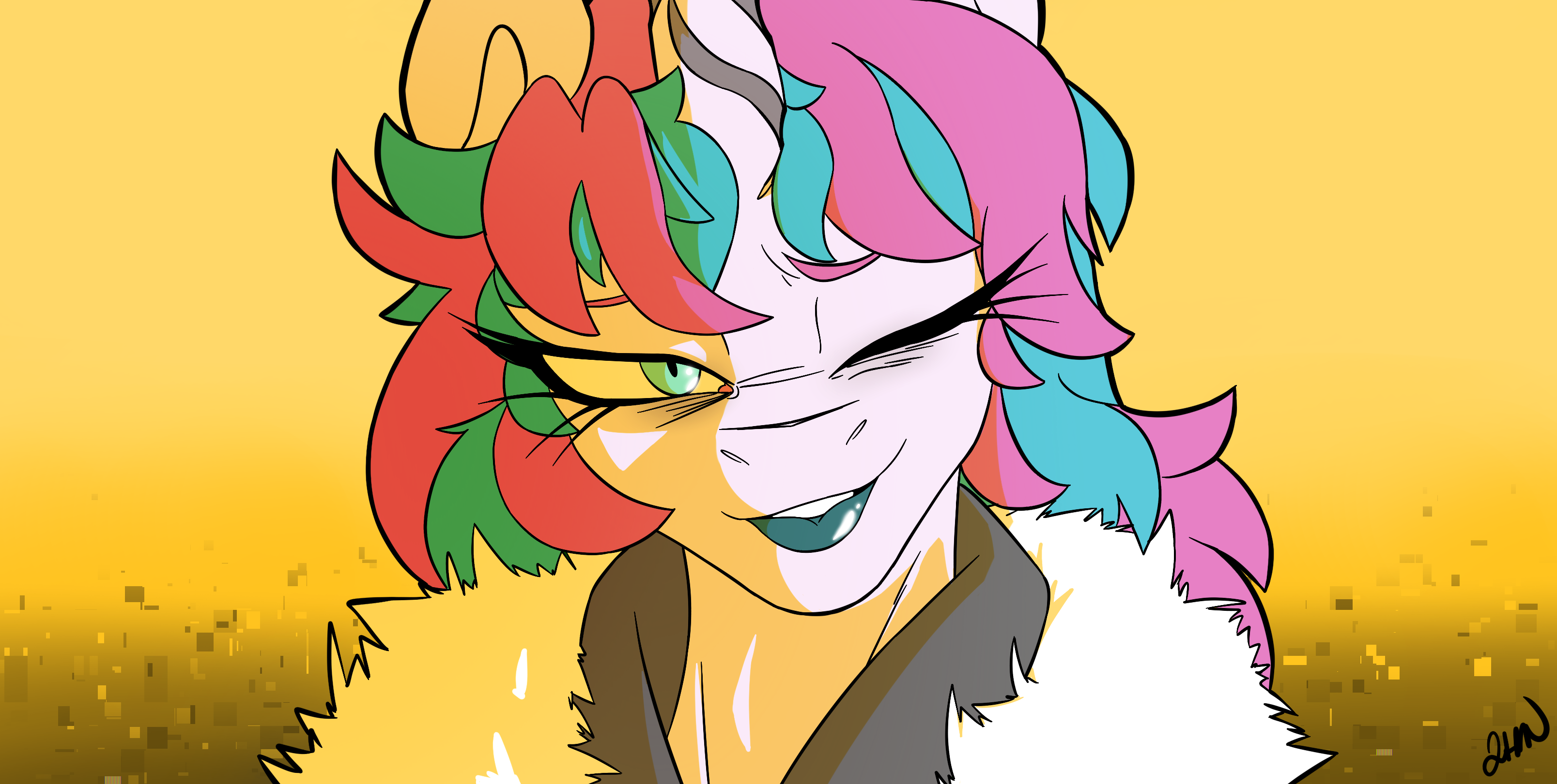 #3546882 - safe, artist:2hrnap, princess flurry heart, anthro, g4, one eye closed, renegade ...