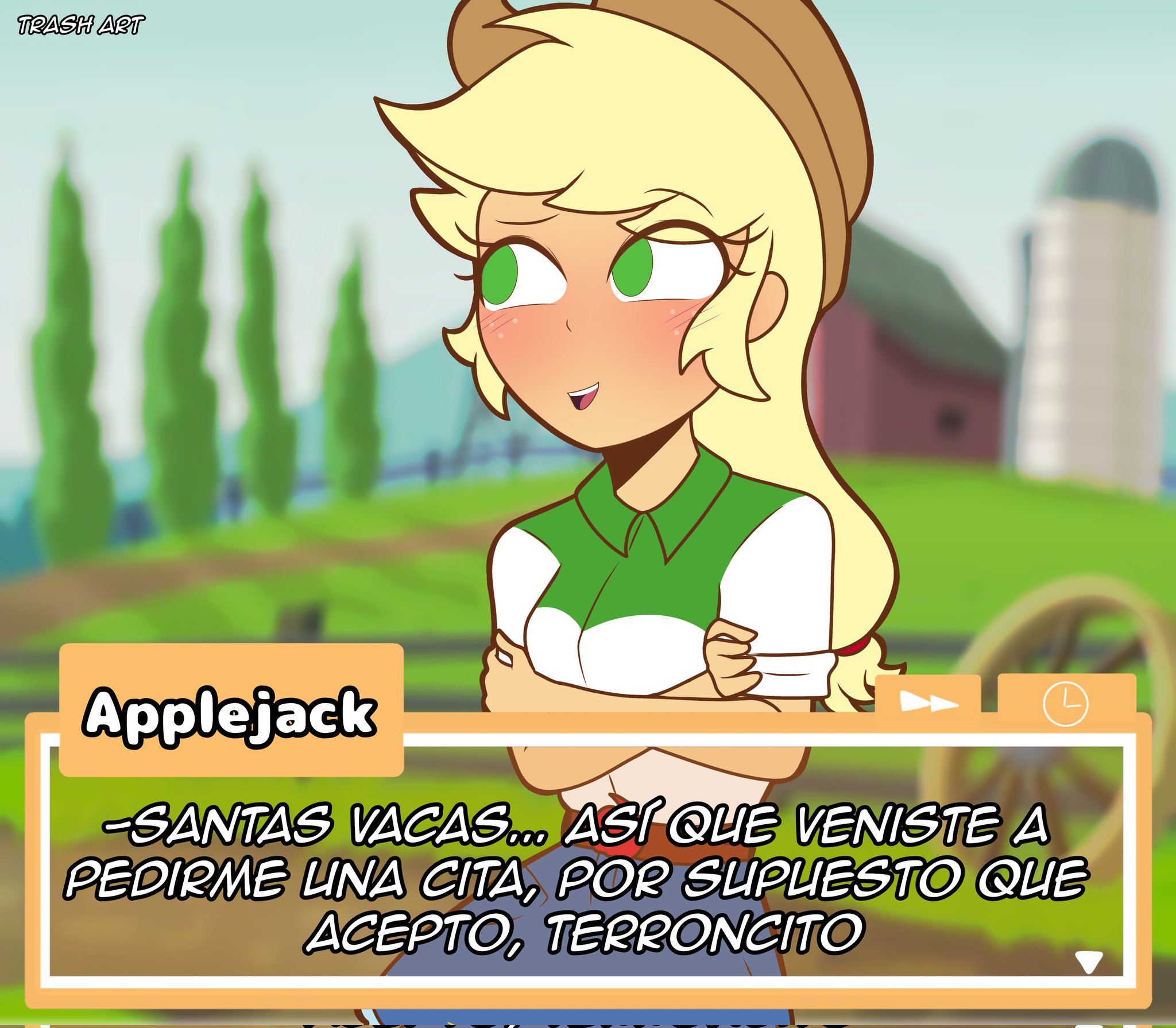 #3547740 - safe, artist:trash art, applejack, human, equestria girls ...