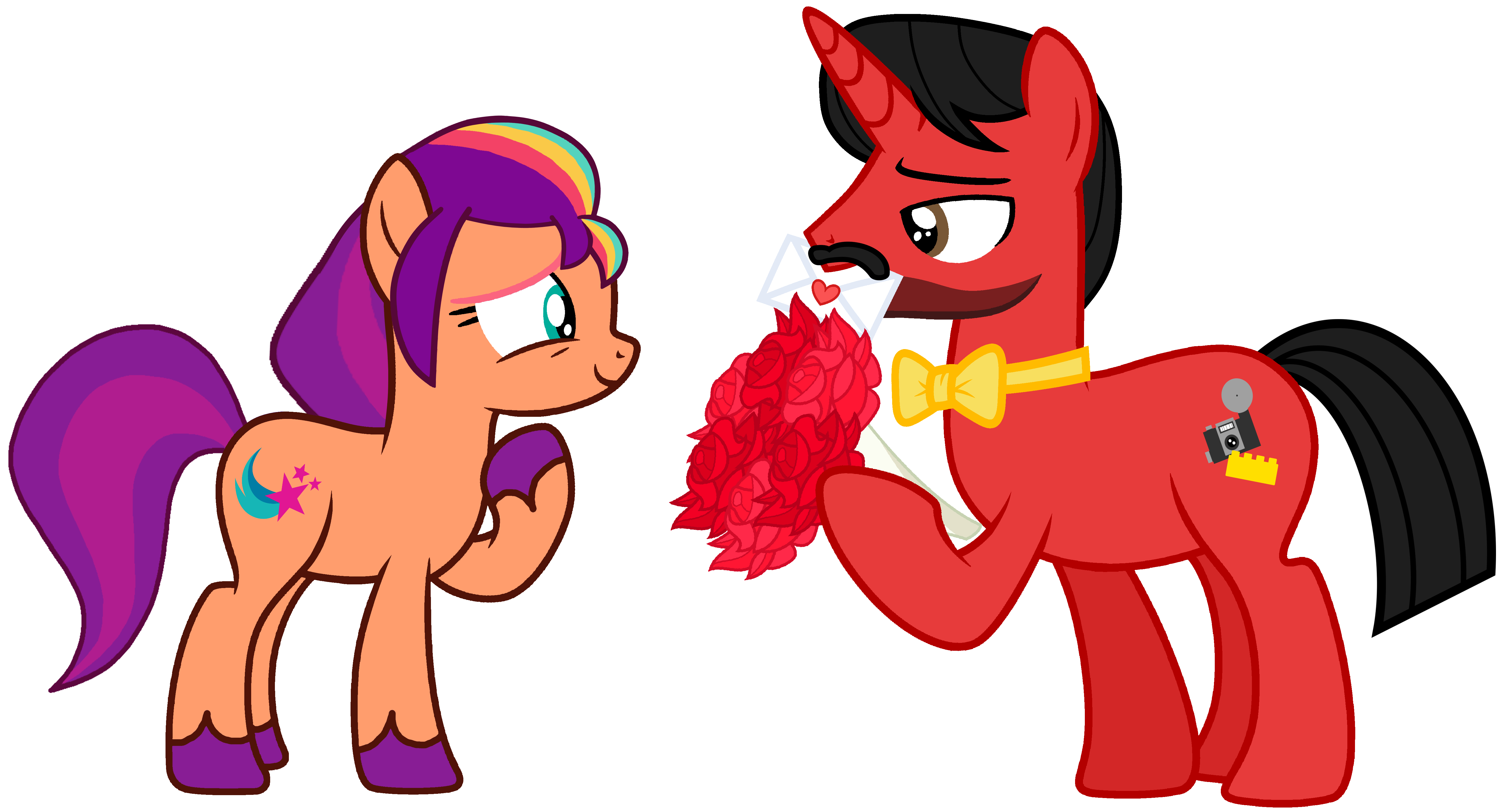 #3548353 - safe, artist:mickey1909, sunny starscout, oc, oc:mickey motion, earth pony, unicorn ...