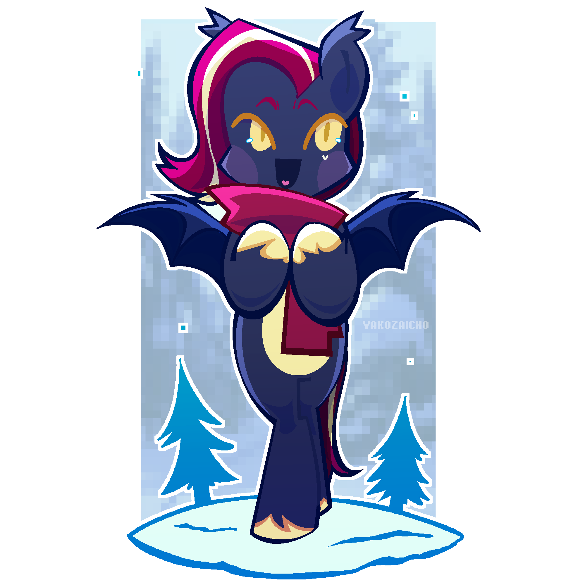 #3548821 - safe, artist:yakozaicho, oc, oc only, oc:nightingale ode, bat pony, bat pony oc ...