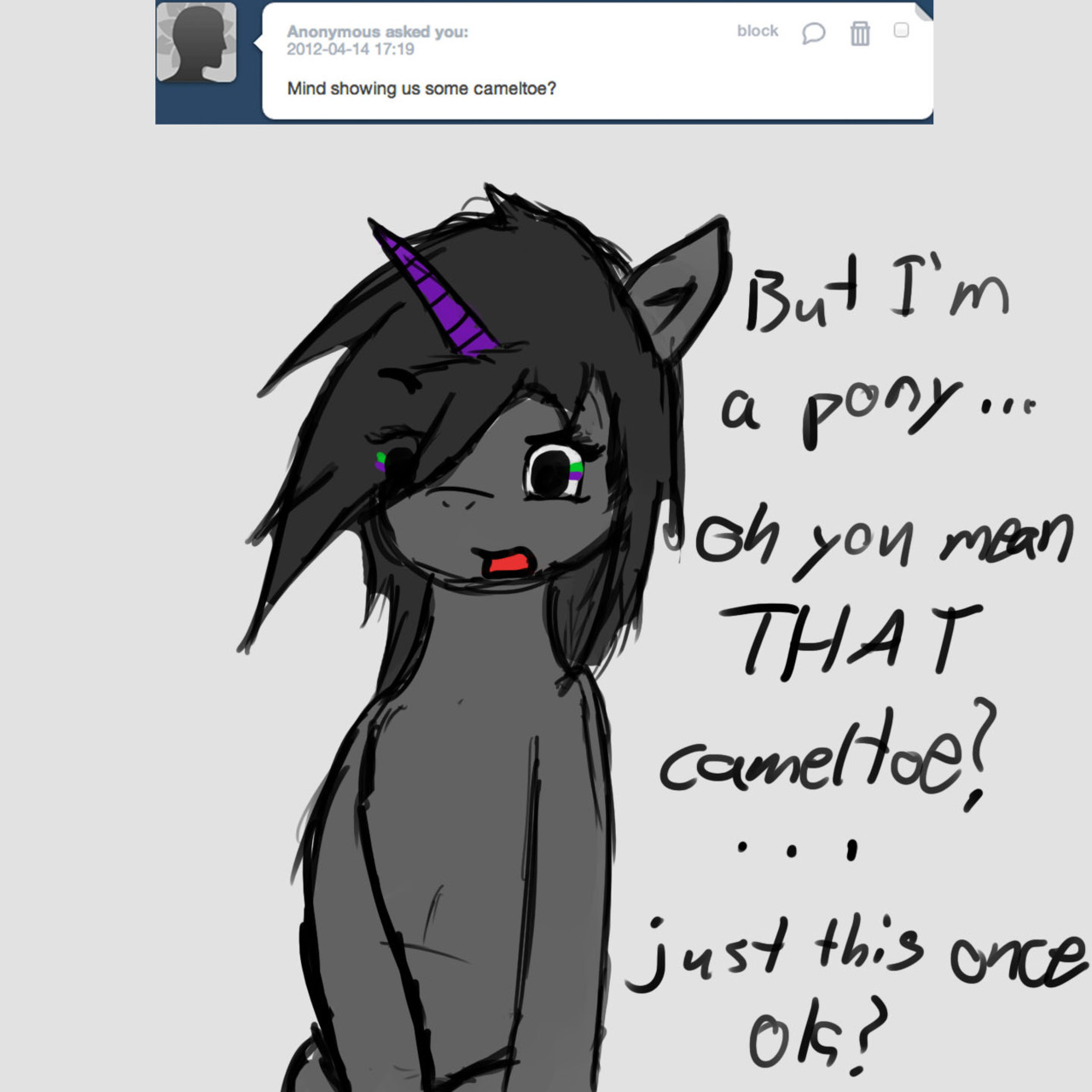 #3549124 - artist needed, oc name needed, suggestive, oc, oc only, unicorn, ask, bipedal, female ...