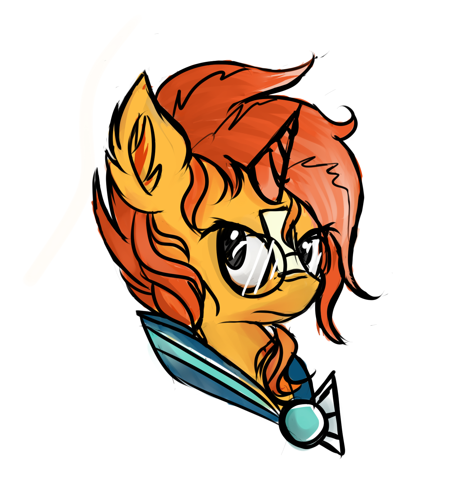 #3549392 - safe, artist:rosefluffdraws, sunburst, pony, unicorn, g4 ...