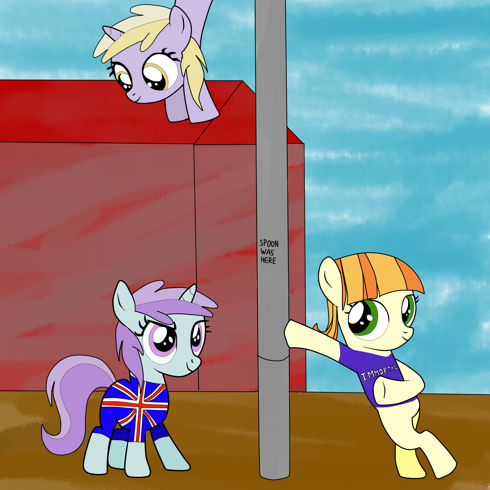 #3549460 - safe, artist:samey90, dinky hooves, liza doolots, petunia ...