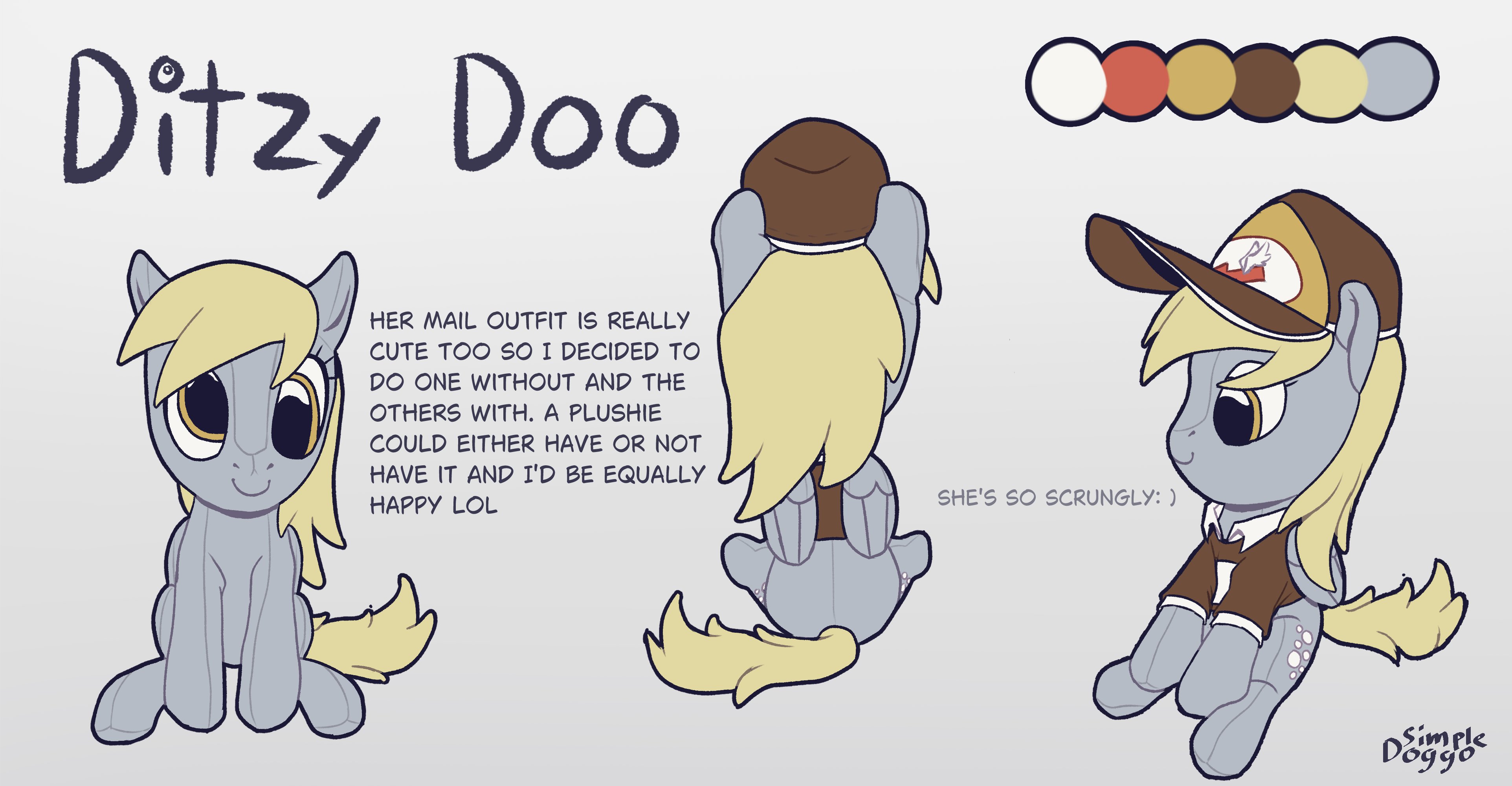 #3549737 - safe, artist:simpledoggo, derpy hooves, pegasus, pony, g4 ...