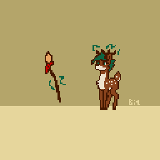 #3550215 - safe, artist:bitassembly, deer, antlers, digital art, magic ...