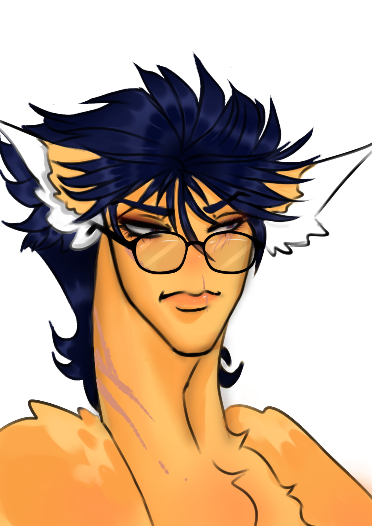 #3550521 - safe, artist:berrtwist, flash sentry, anthro, g4, glasses ...