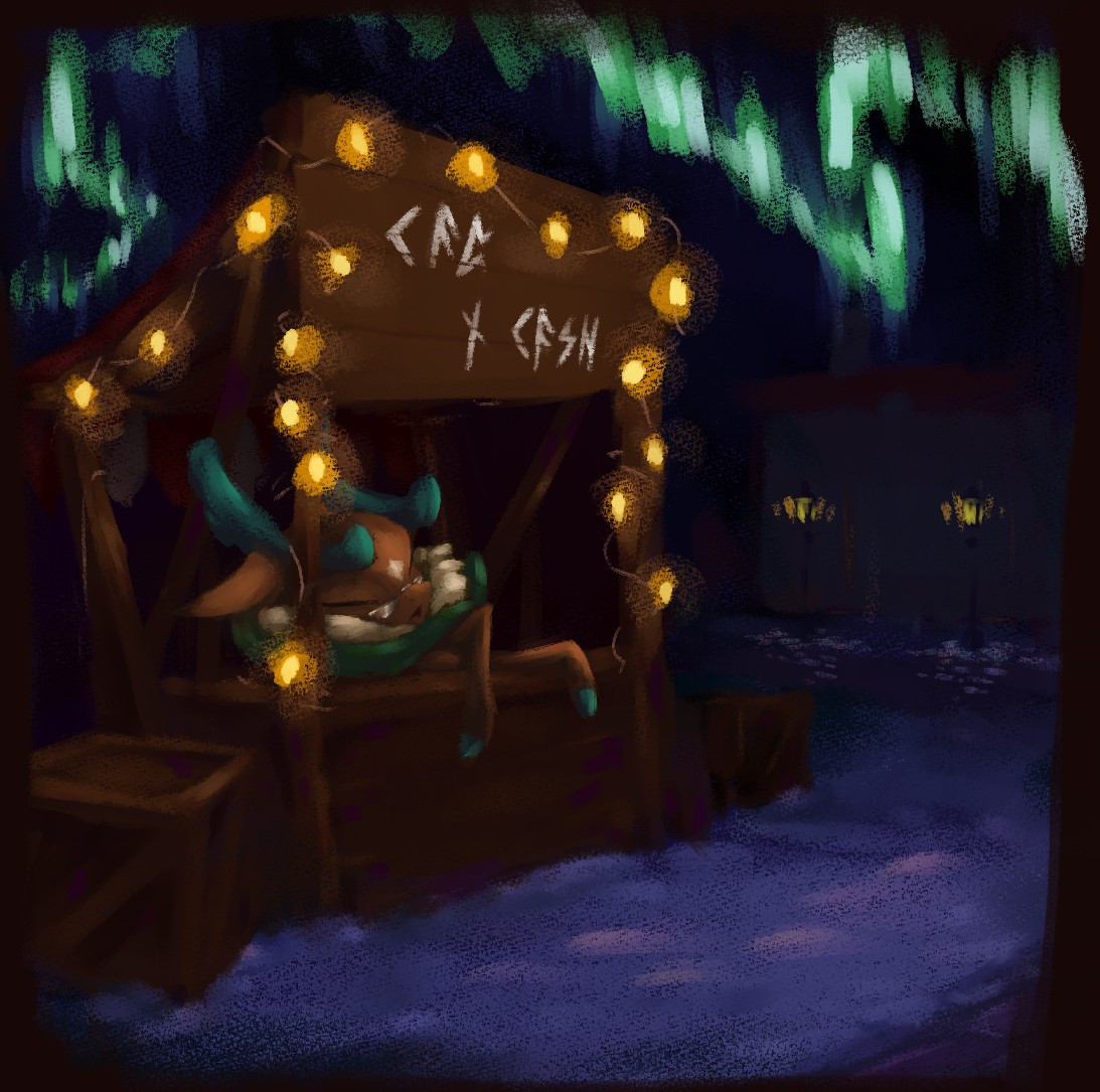 #3550842 - safe, artist:engo42, cashmere (tfh), deer, reindeer, them's ...