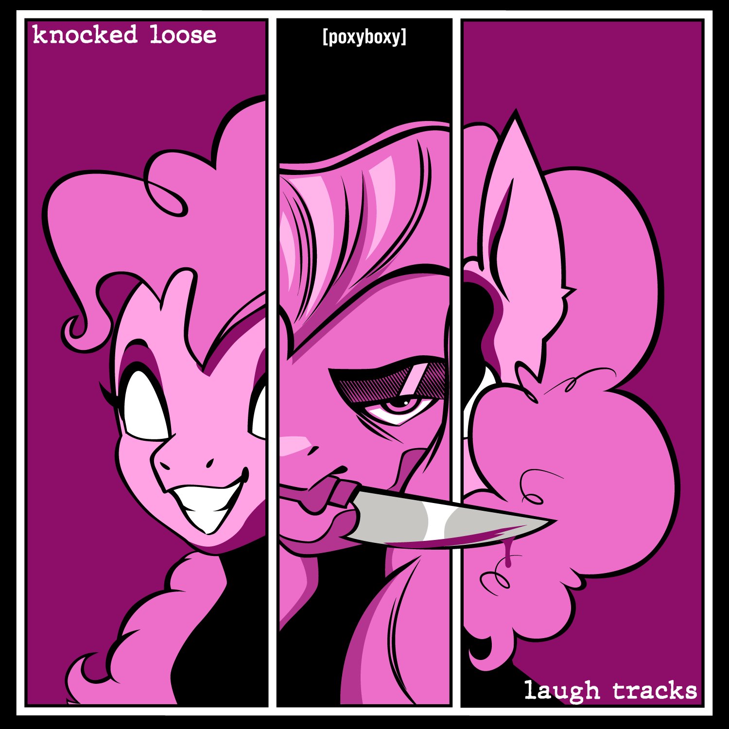 #3551684 - semi-grimdark, artist:poxy_boxy, pinkie pie, g4, album cover ...