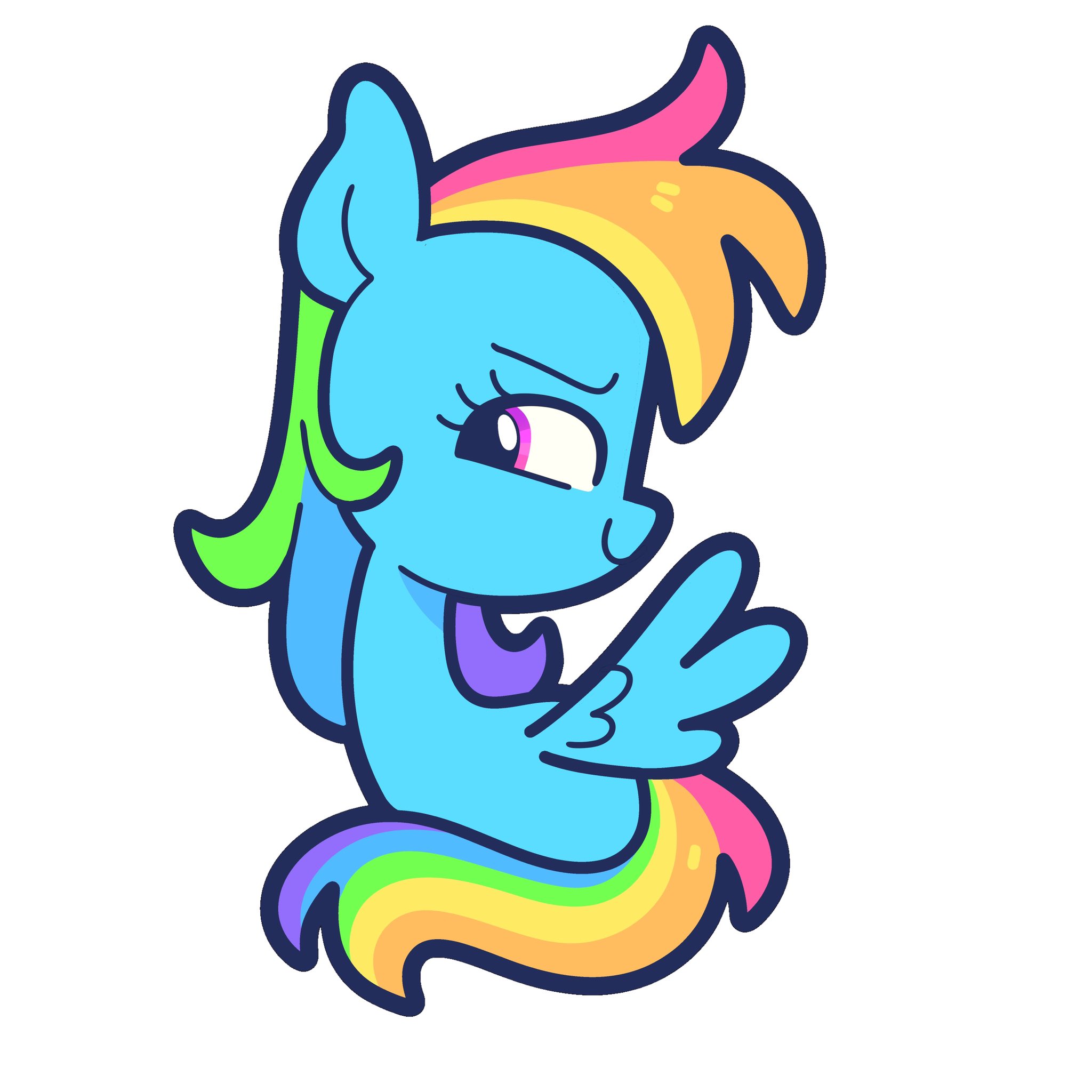 #3552424 - safe, artist:pilesofmiles, rainbow dash, pony, g4, blue coat ...