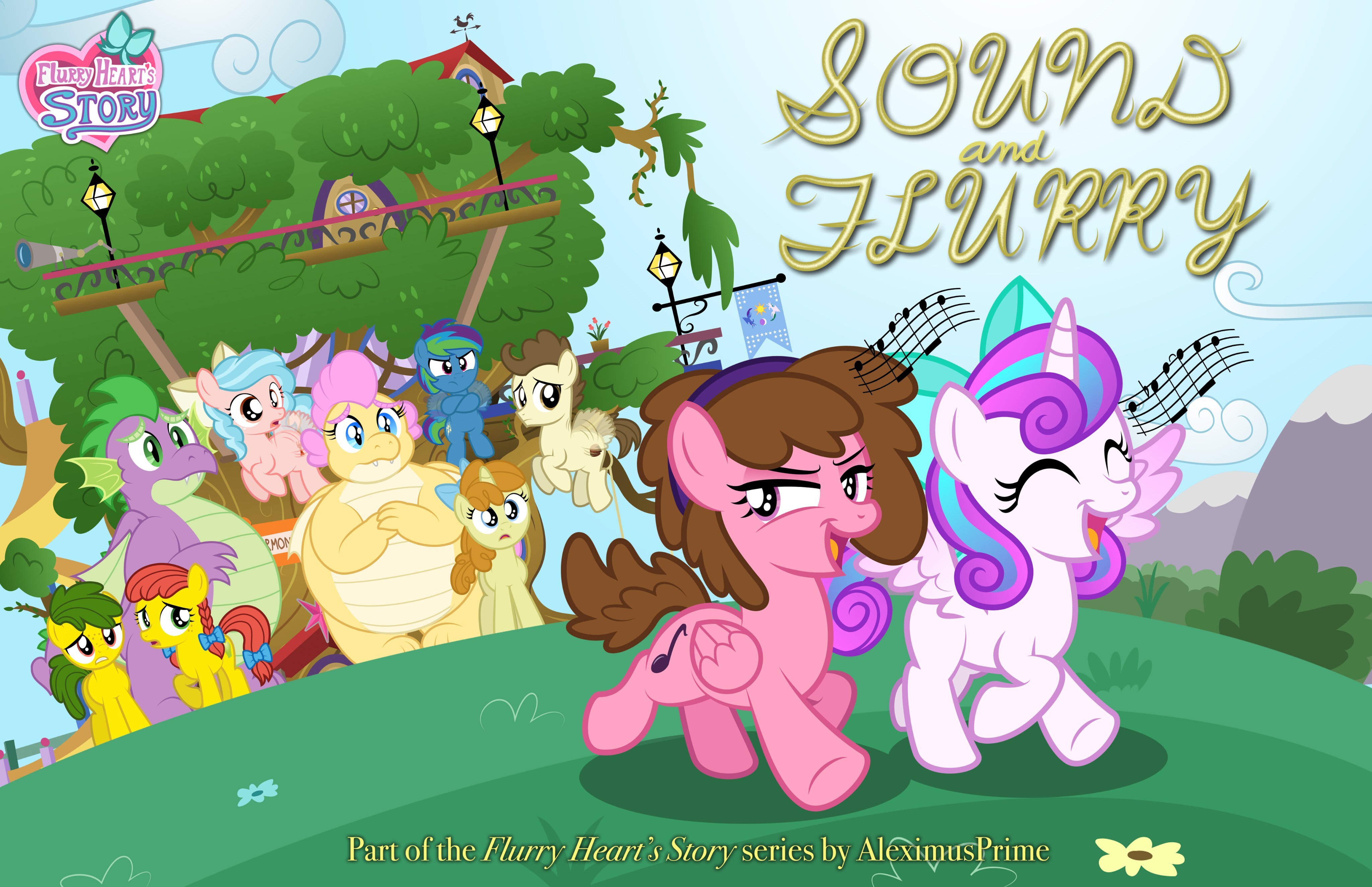 #3553018 - safe, artist:aleximusprime, cozy glow, pound cake, princess ...