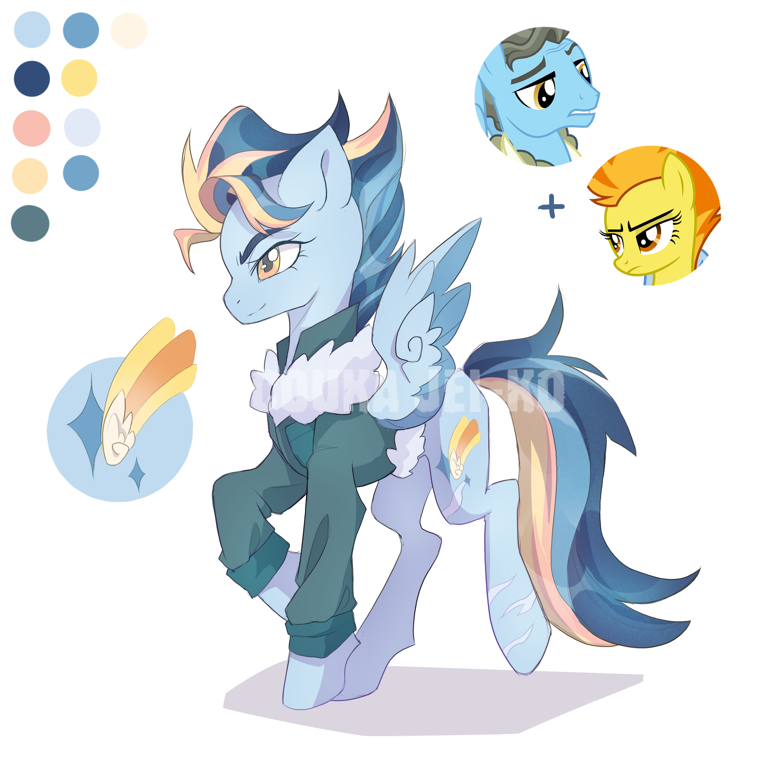 #3554050 - oc name needed, safe, artist:couka-jeiko, spitfire, wind ...