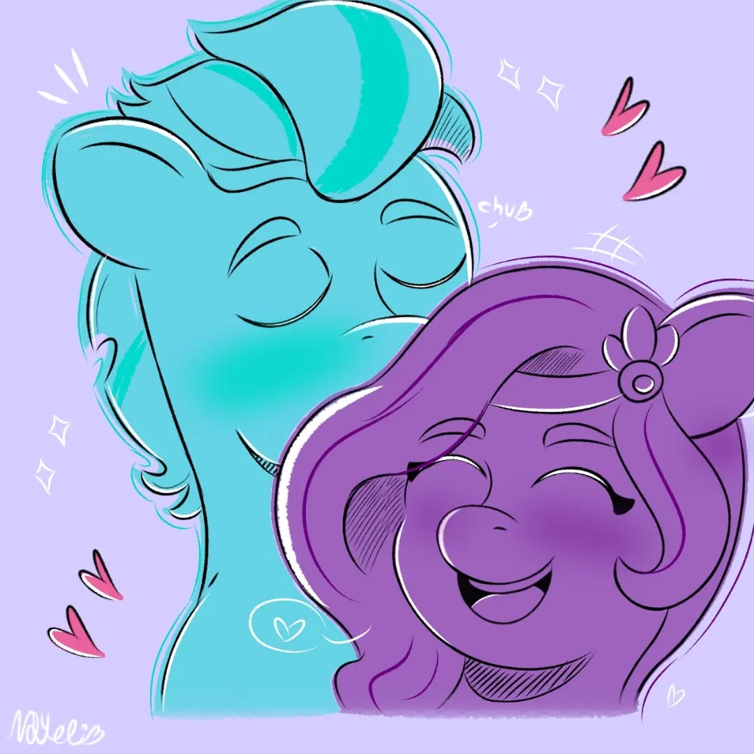 #3554516 - safe, artist:naye_livelife, hitch trailblazer, pipp petals, earth pony, pegasus, pony ...