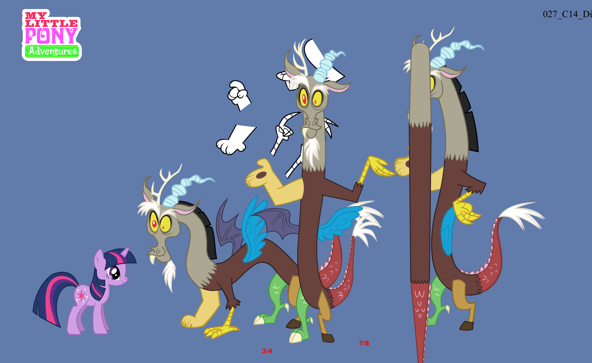 #3555129 - safe, discord, twilight sparkle, draconequus, unicorn, g4, leak, animated, duo, duo ...