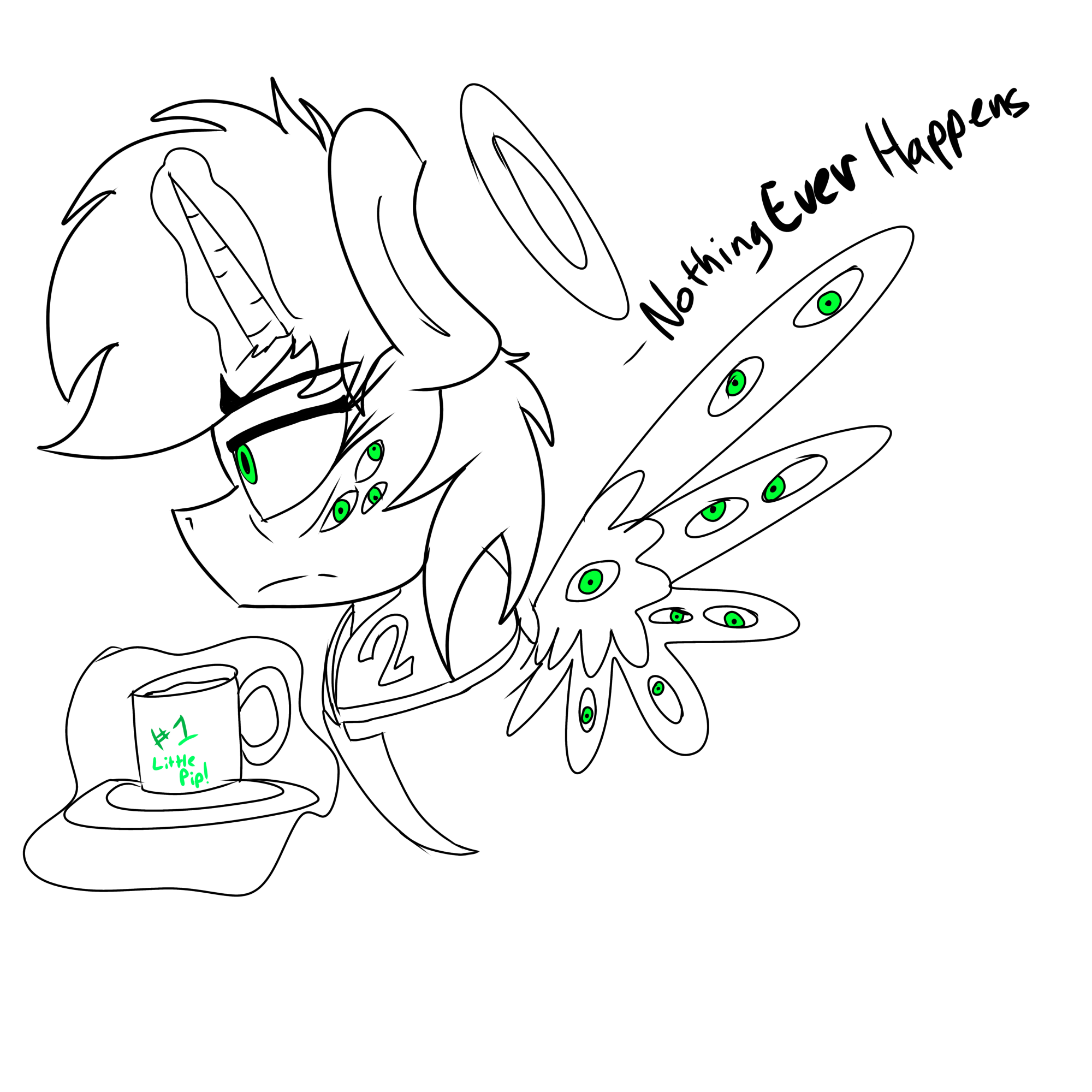 #3555185 - safe, artist:david_bal'air, oc, oc only, oc:littlepip, angel ...