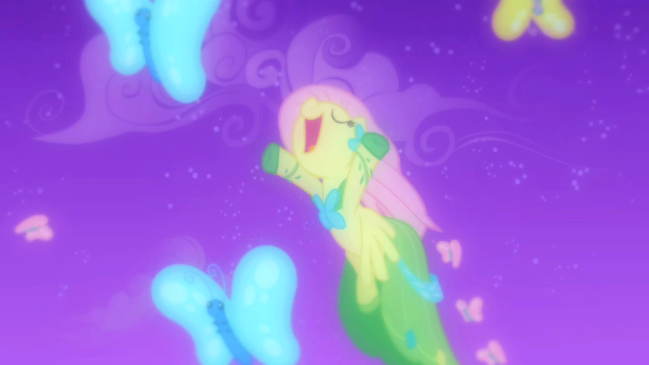 #3555276 - safe, fluttershy, butterfly, pegasus, g4, clothes, dress ...