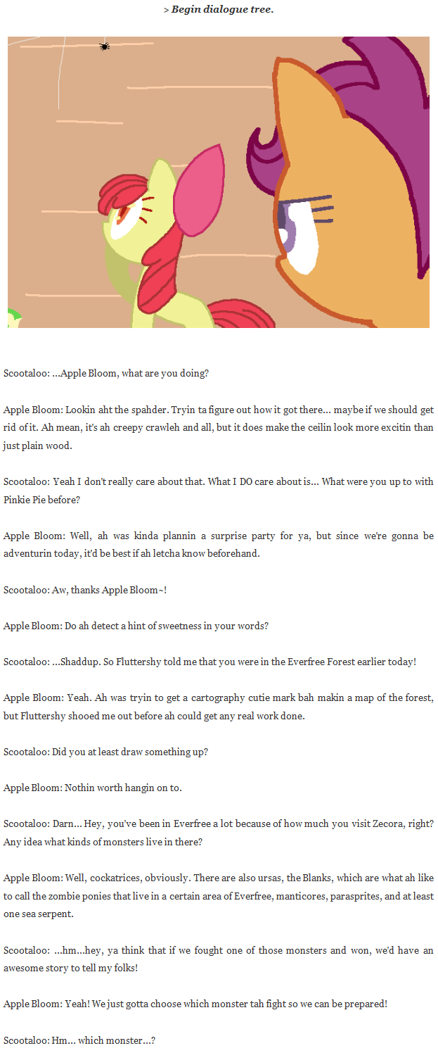 #3555279 - artist needed, safe, apple bloom, scootaloo, spider, g4, bow ...