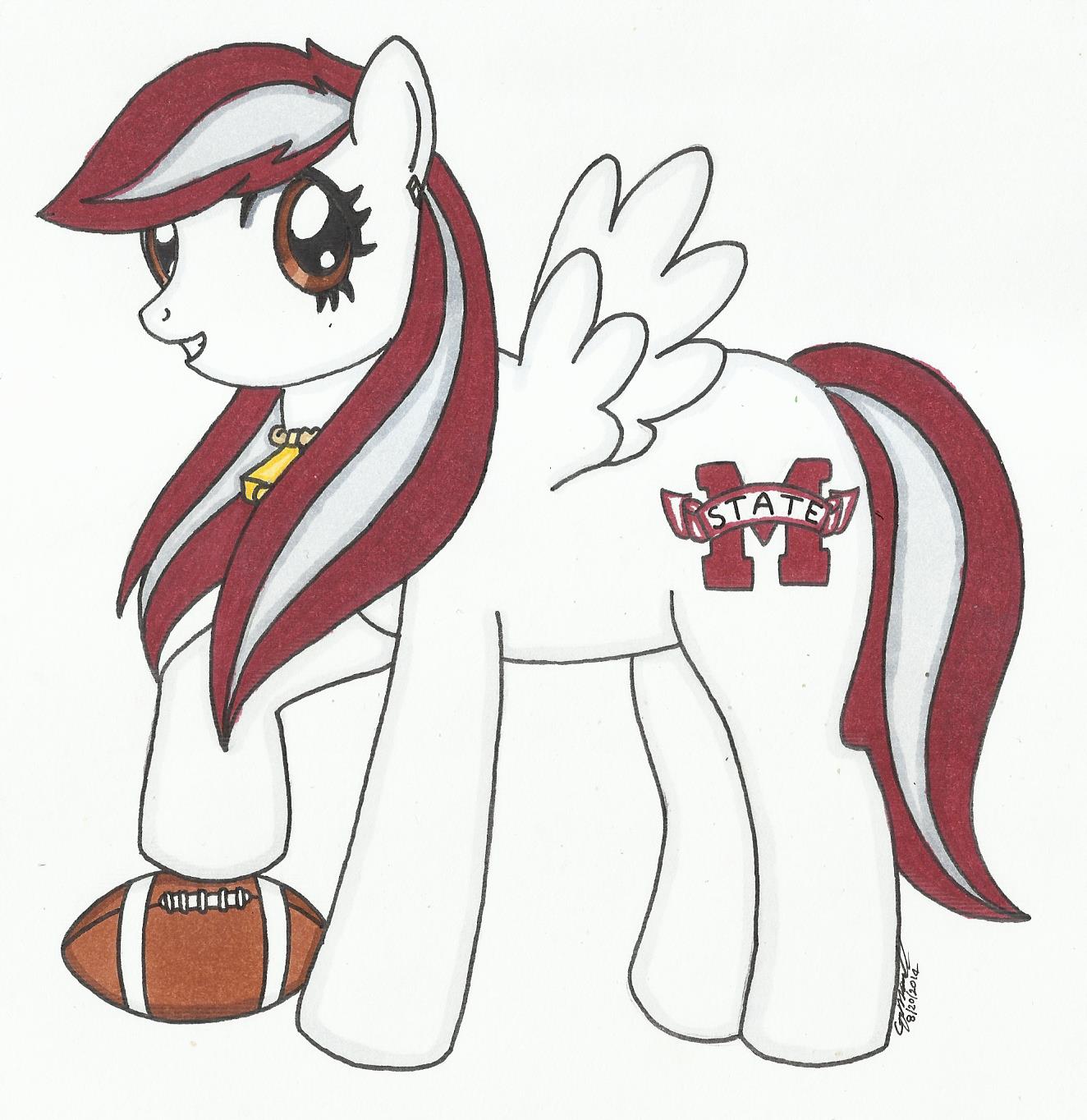 #3555341 - safe, artist:cqmorrell, oc, oc:cowbelle, pegasus, pony, american football, female ...