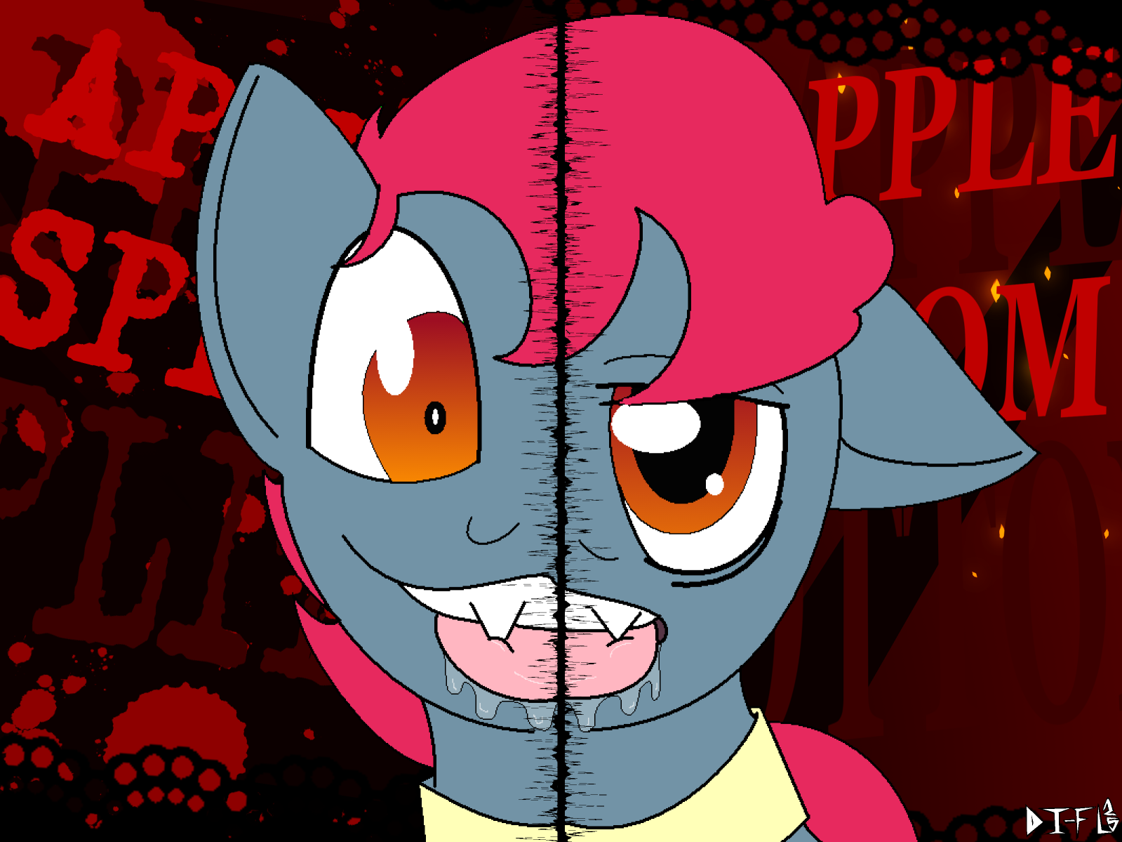#3555718 - safe, artist:di-fl, apple split, earth pony, pony, twilight ...